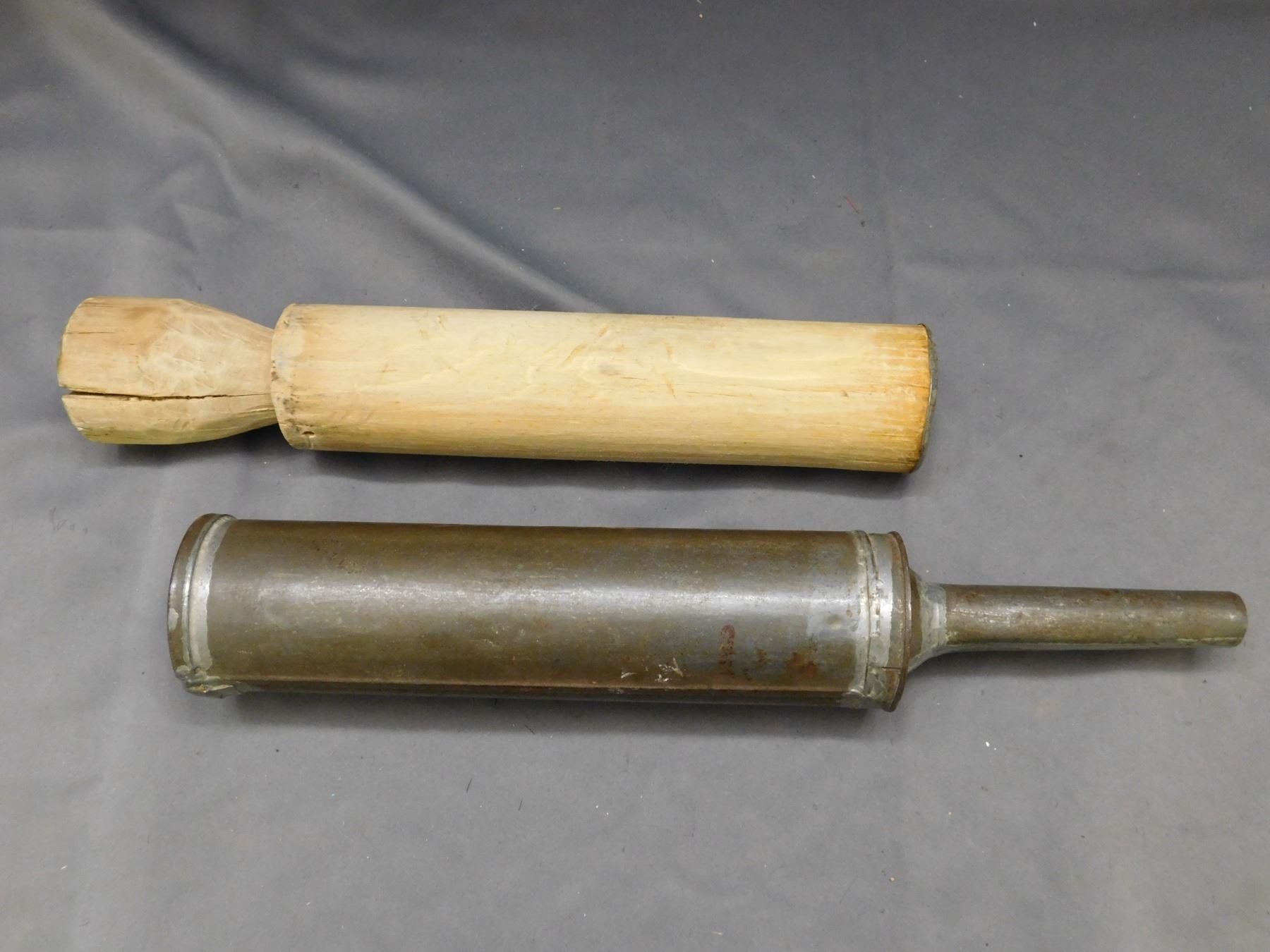 Vintage Antique Primitive Metal & Wooden Meat Press? Stuffer Tool ...