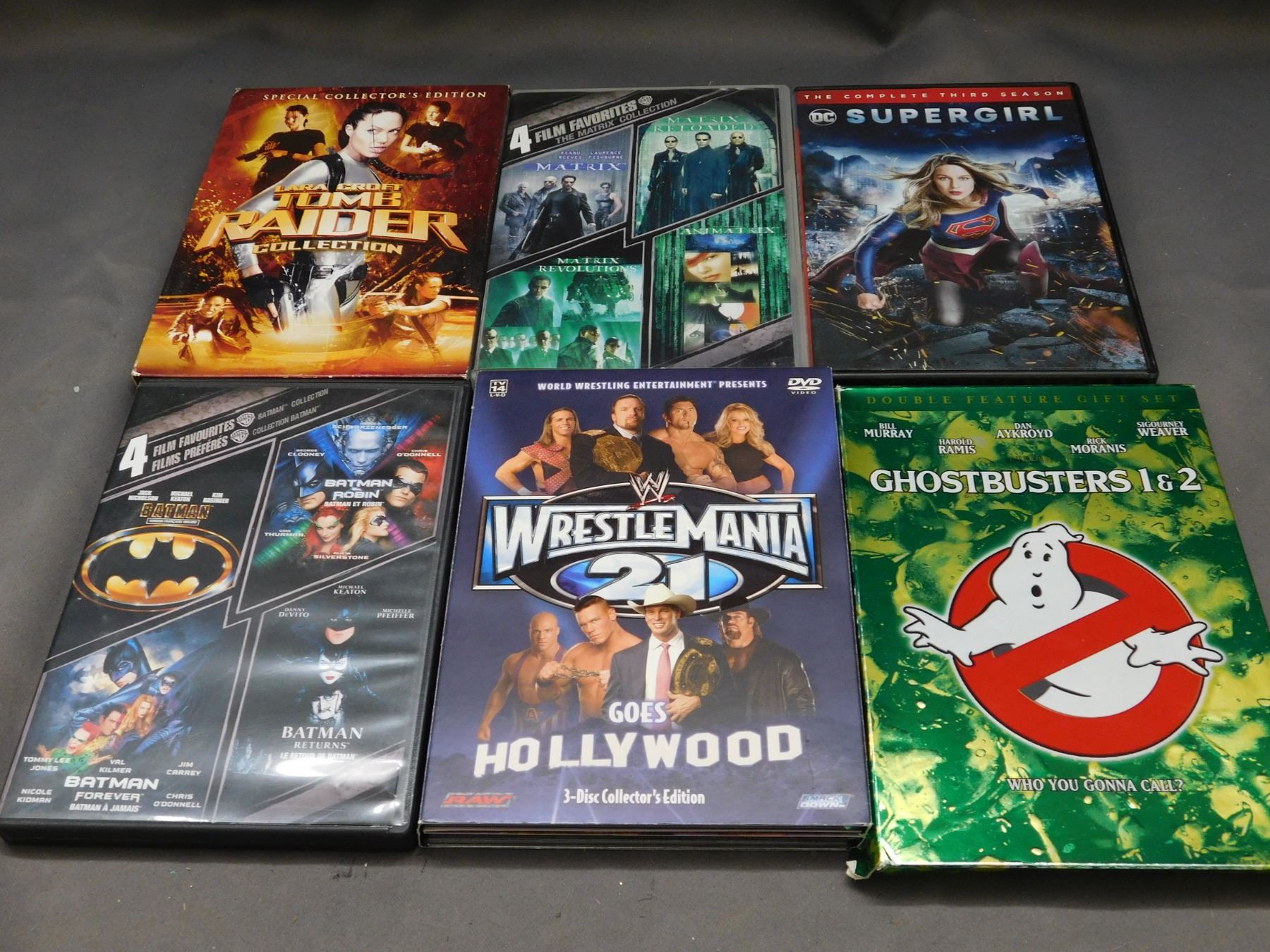 6 various DVD movies.