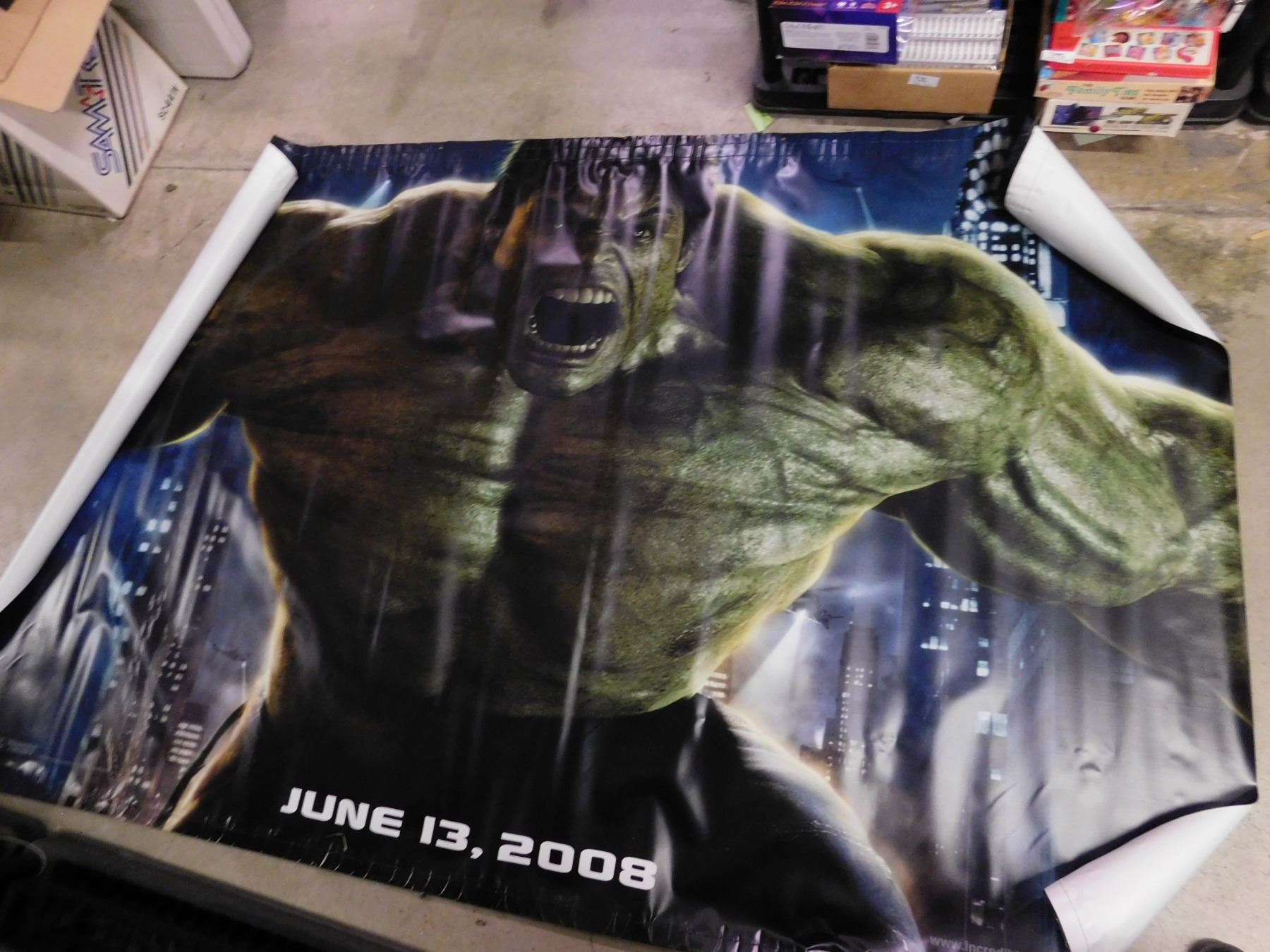 LARGE The Incredible Hulk Universal Studios Vinyl Movie Theatre Banner ...