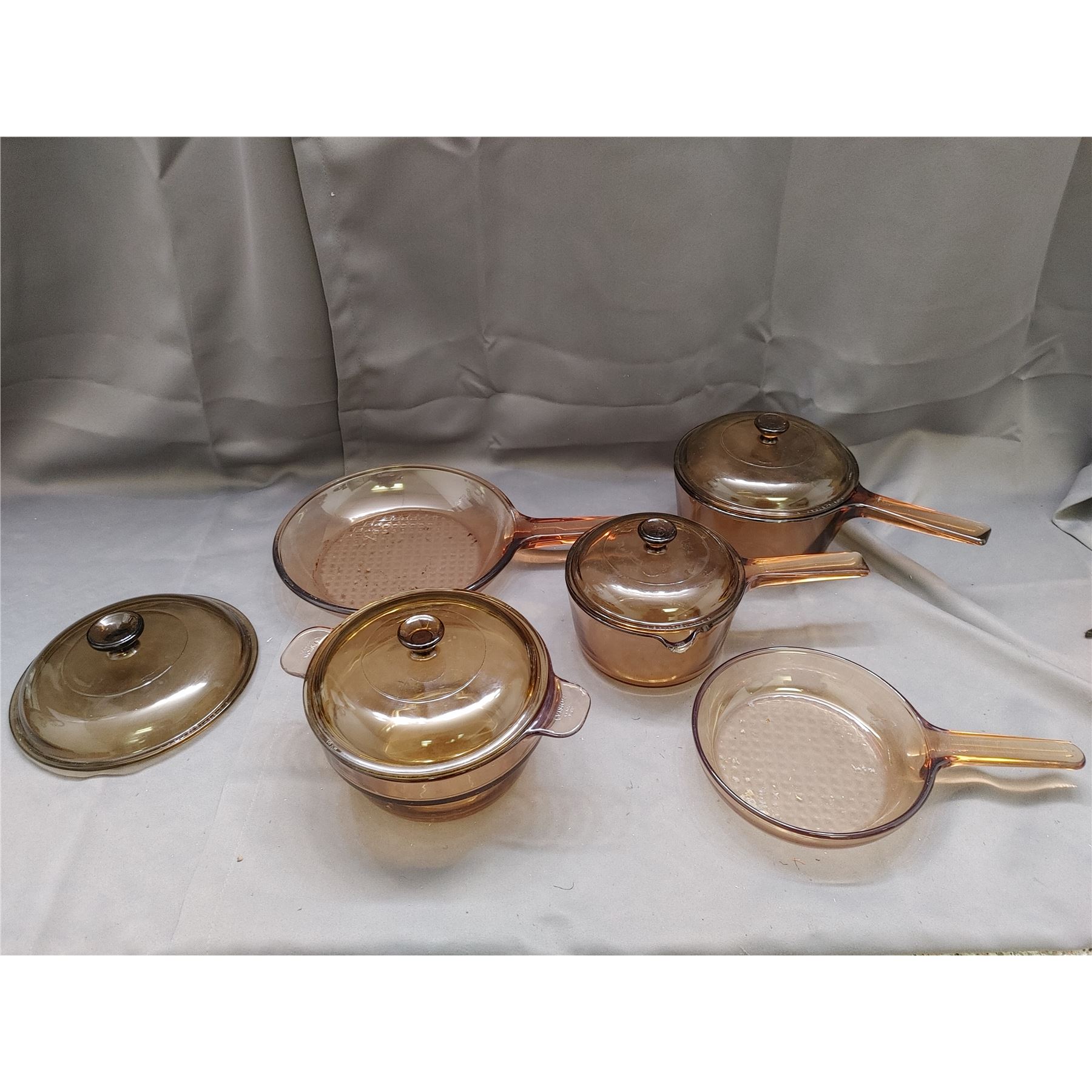 Lot of Corning Vision Ware Pots Pans Casserole Pyrex
