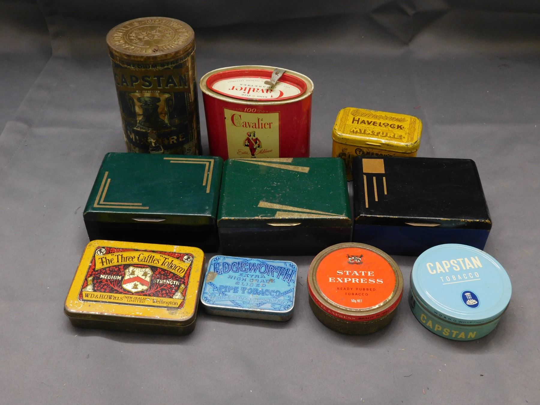 10 Vintage Cigarette Tobacco Tins and Boxes