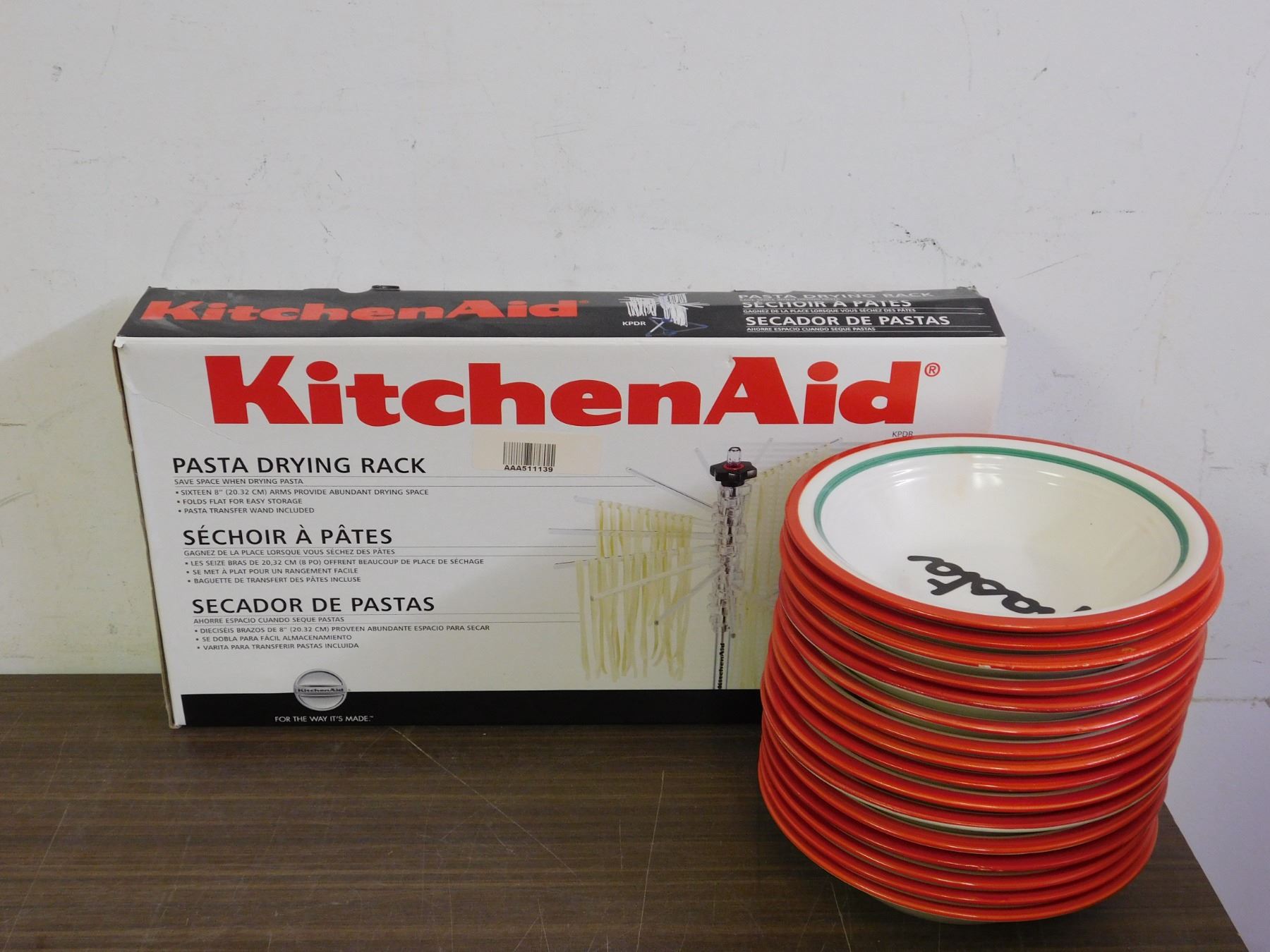 KitchenAid Pasta Drying Rack & Pasta Bowls