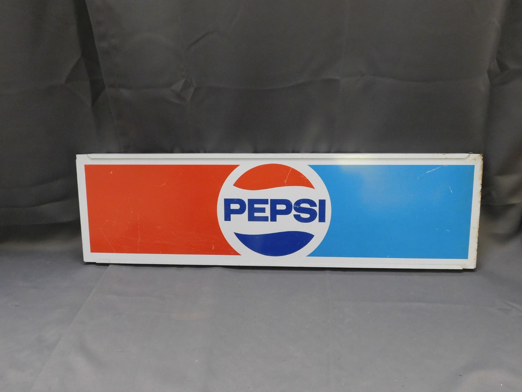 Metal Pepsi Store Display Rack Sign 3ft x 10'