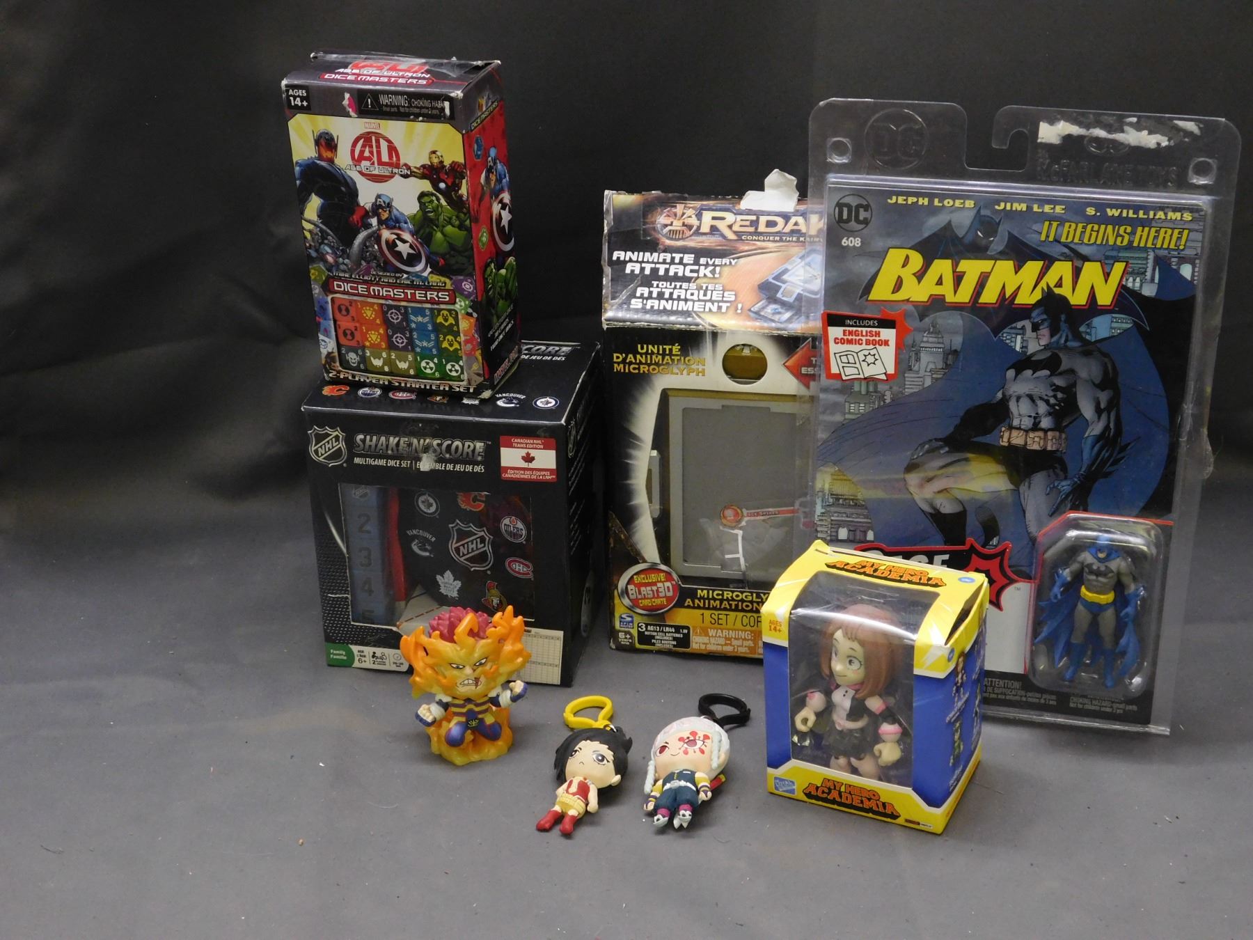 Lot of 8 Assorted Toys Batman, Demon Slayer, MHA Anime, Avengers ...