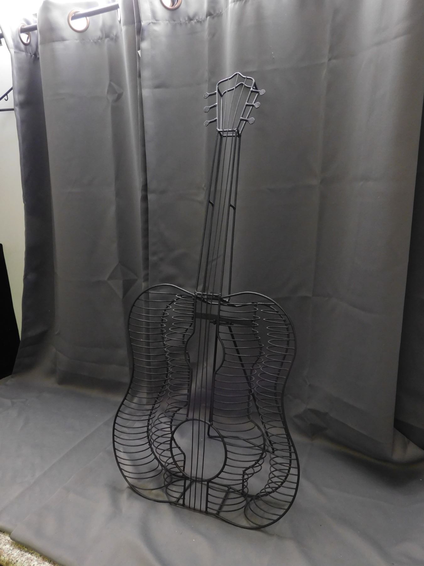 Guitar Shaped CD Wire Rack Floor Standing