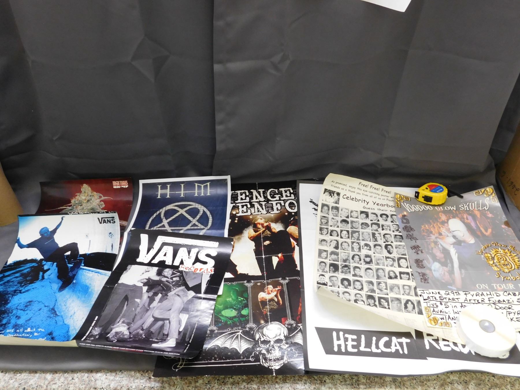 Lot of Assorted Music / Telephone Pole Posters Vans, Avenged Sevenfold