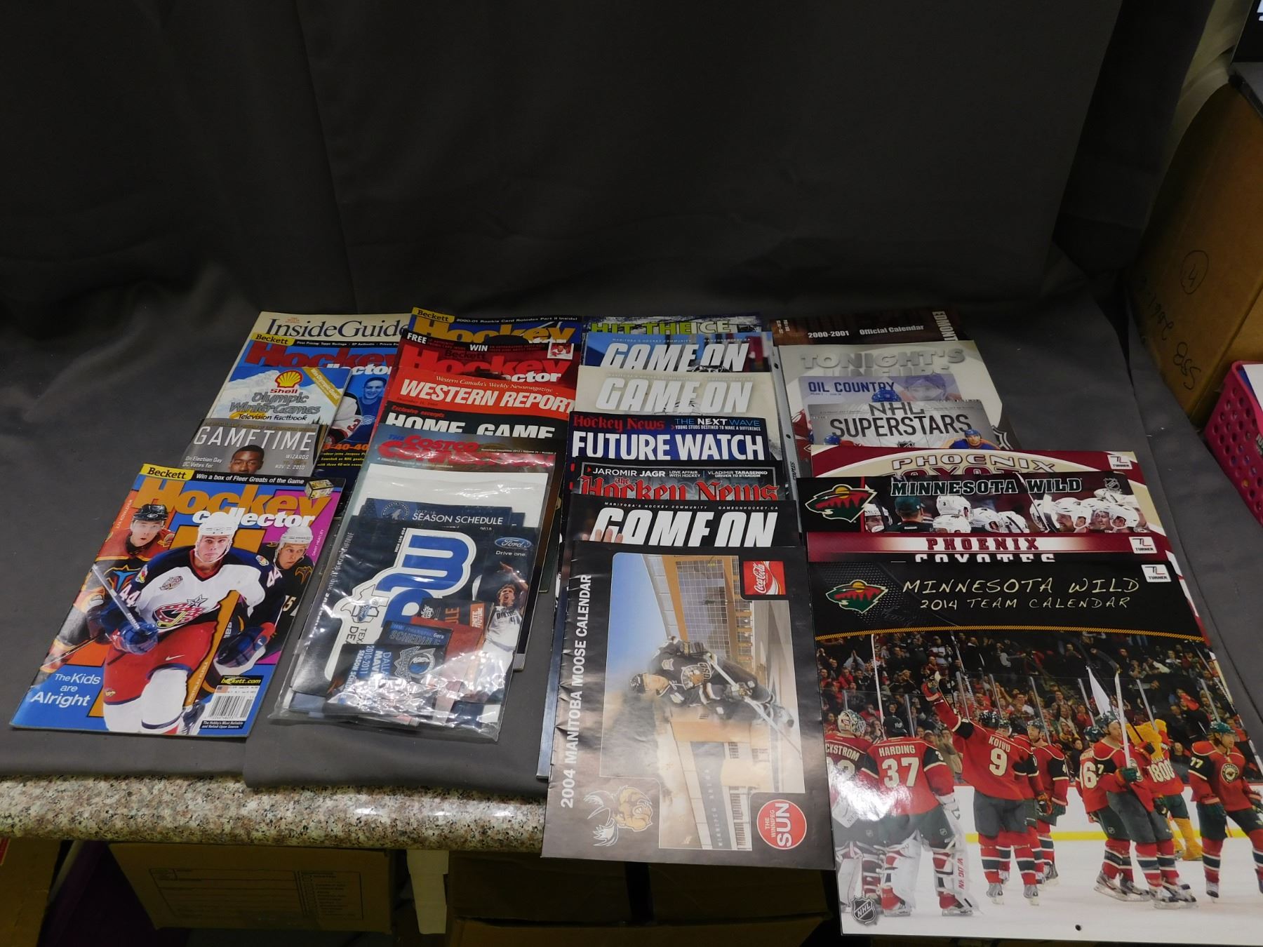 Lot of 35 Sports Magazines Calendars, Schedules, Etc