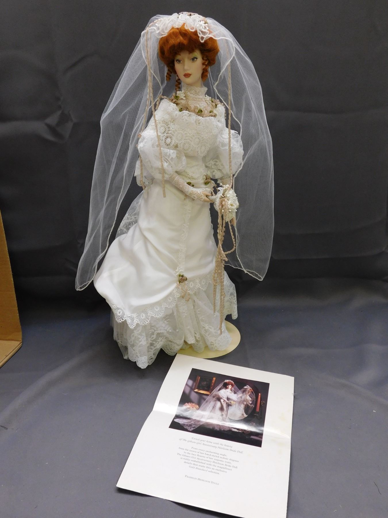 Gibson Girl Anniversary Heirloom Bride Doll Fine Porcelain Collectible Doll