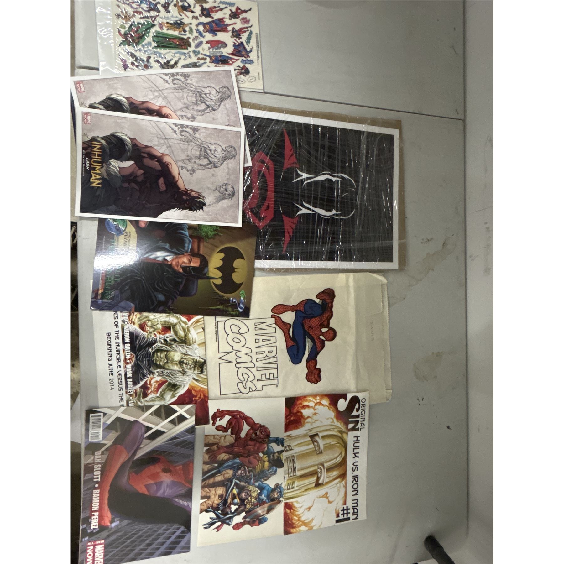 Lot of Super Hero ComicArt Prints, INHUMAN, Wolverine, X-Men, Spider ...