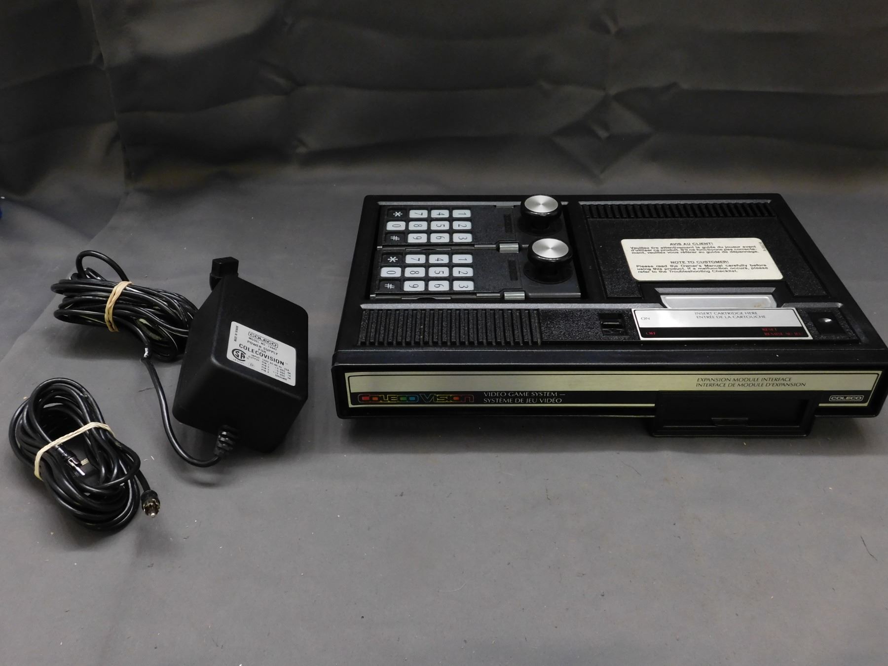 Coleco Vision Video Game System with Power & Video Cables