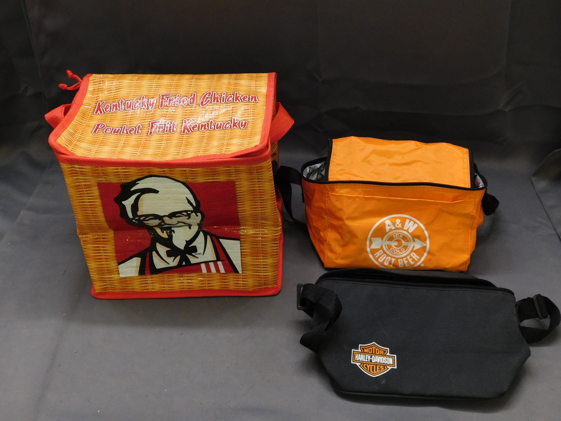 Lot of 4 Fast Food Promo Bags KFC Cooler Bag, A&W Cooler Thermal Lunch ...