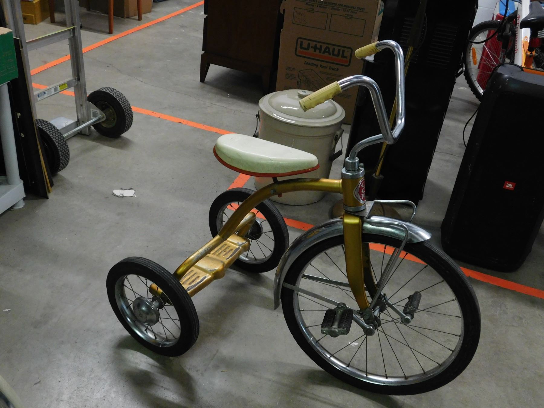 Vintage Gold Kids Tricycle Bike Troxel CCM