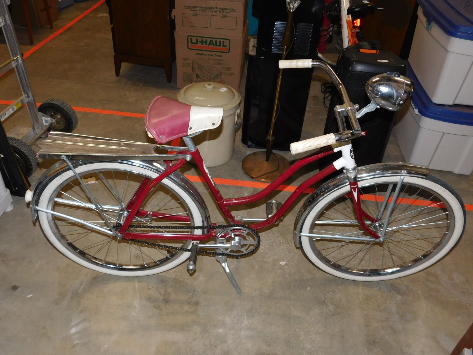 Vintage Milton De Luxe Burgundy & Chrome Teen Bike Bicycle Single Speed ...