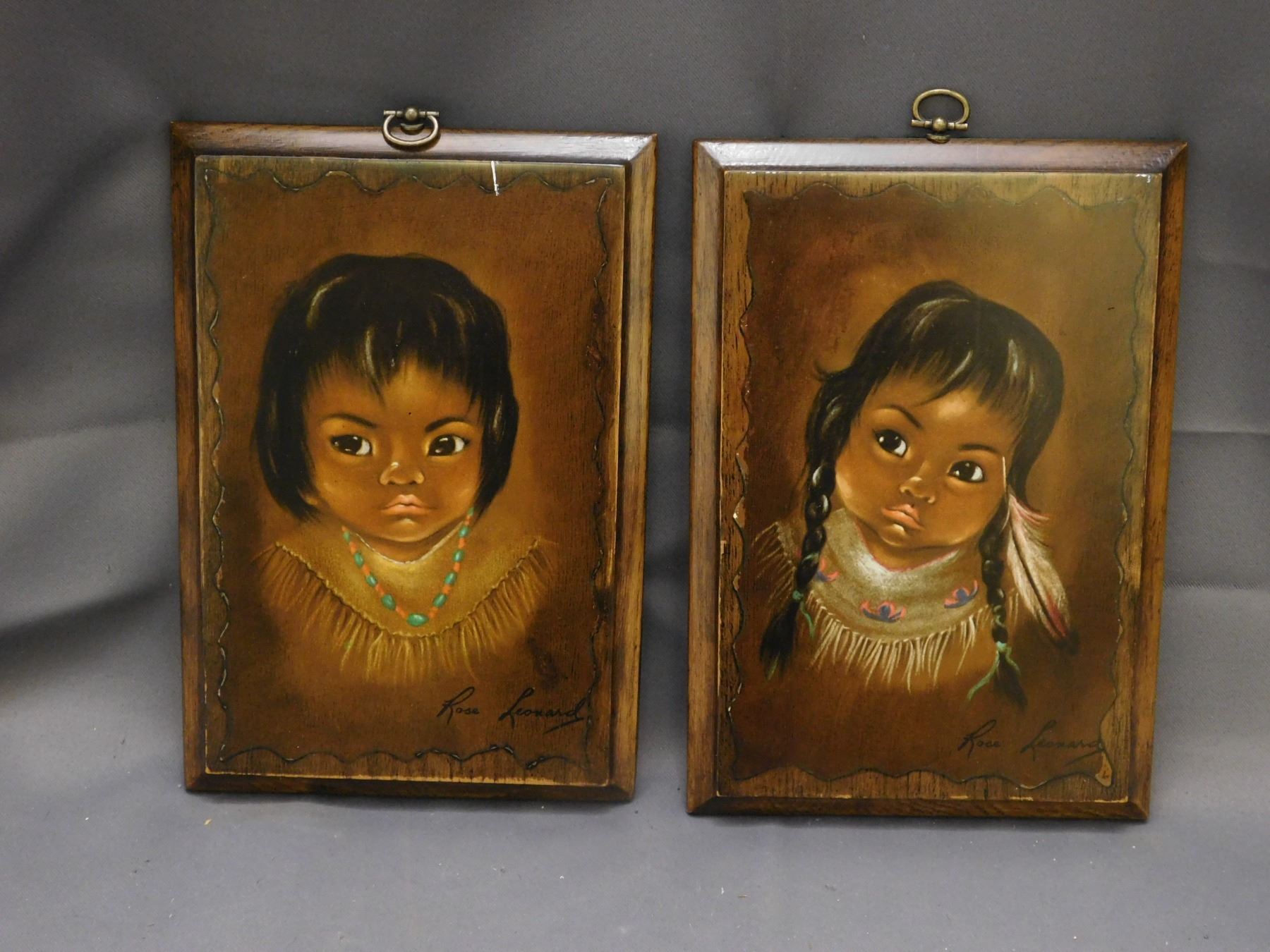 Rose Leonard Wooden Indigenous Pastel Children Artwork Prints 6" x 9.5"