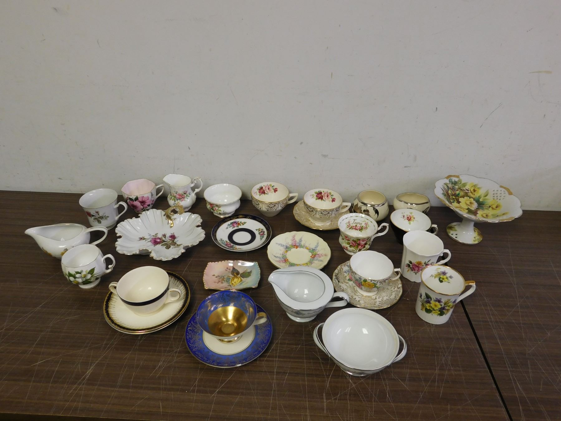 Lot of Assorted China, Royal Albert, Colclough, England Cups Saucers Etc