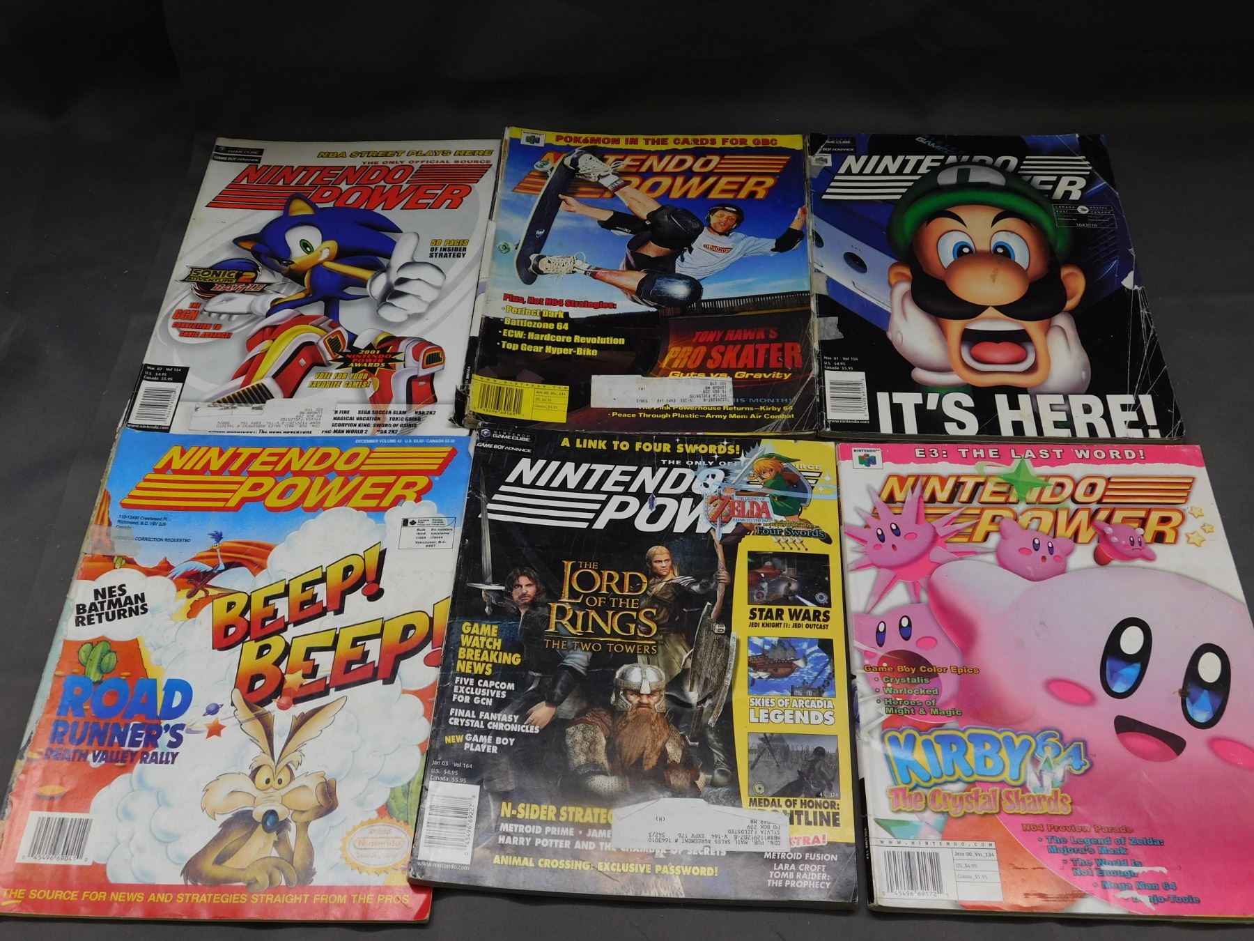 Lot of 6 Nintendo Power Magazines