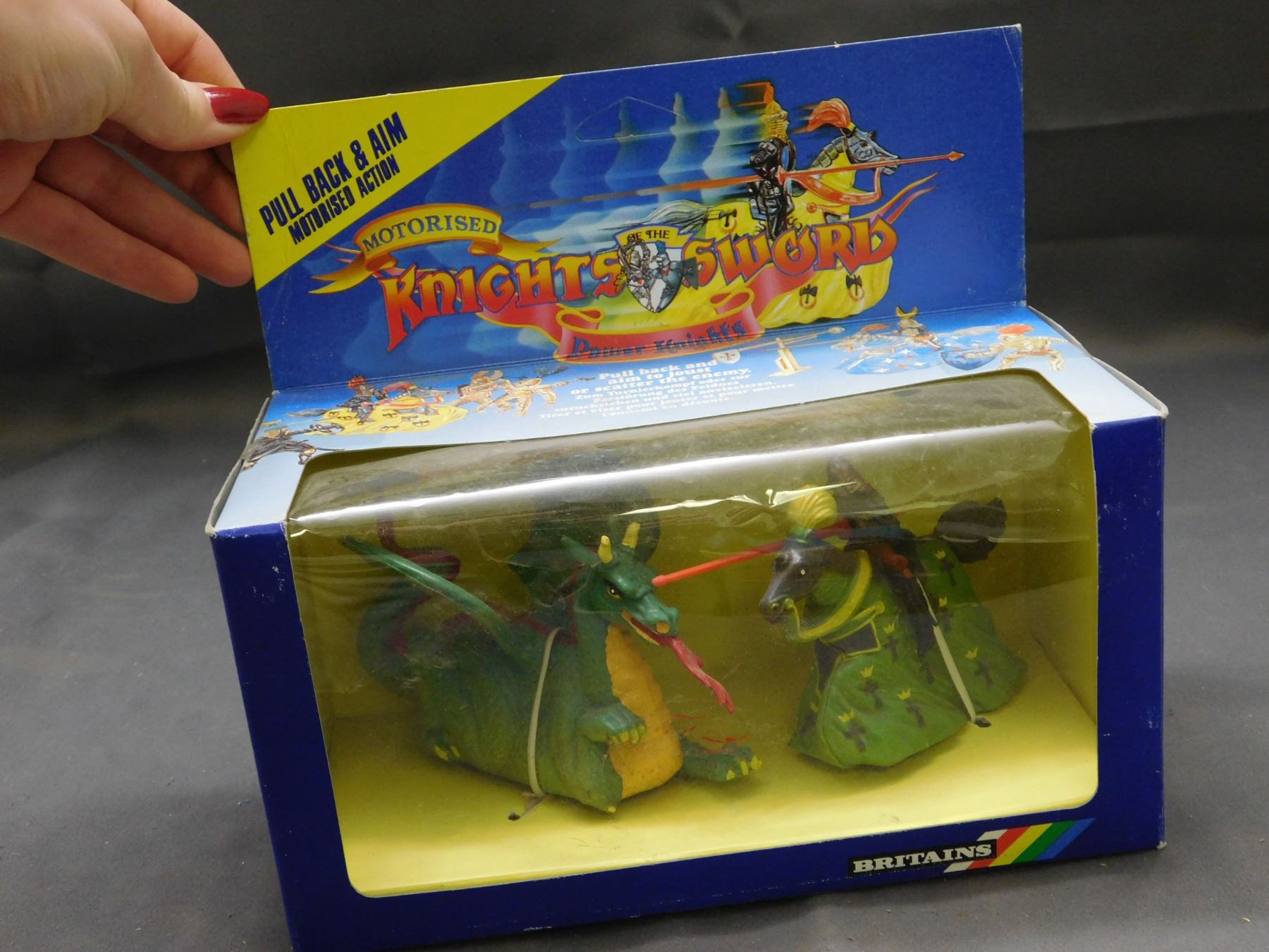 Britains Knights of the Sword Motorised 7755 Power Dragon & Power Knight Boxed Toy