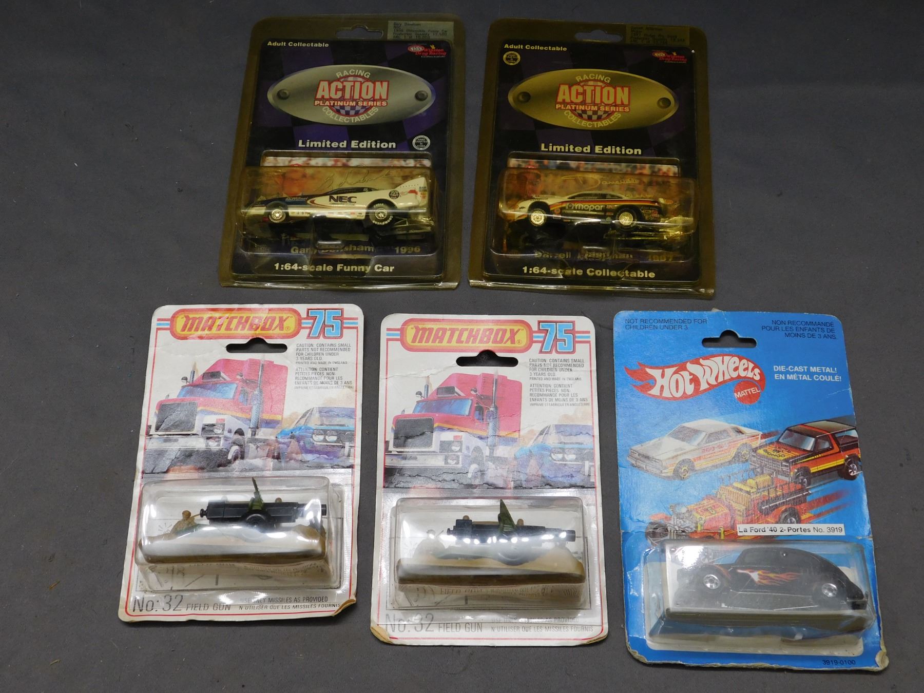 Lot of 5 Matchbox 1978 & Hotwheels 1981, Die Cast Cars Limited Edition Cars