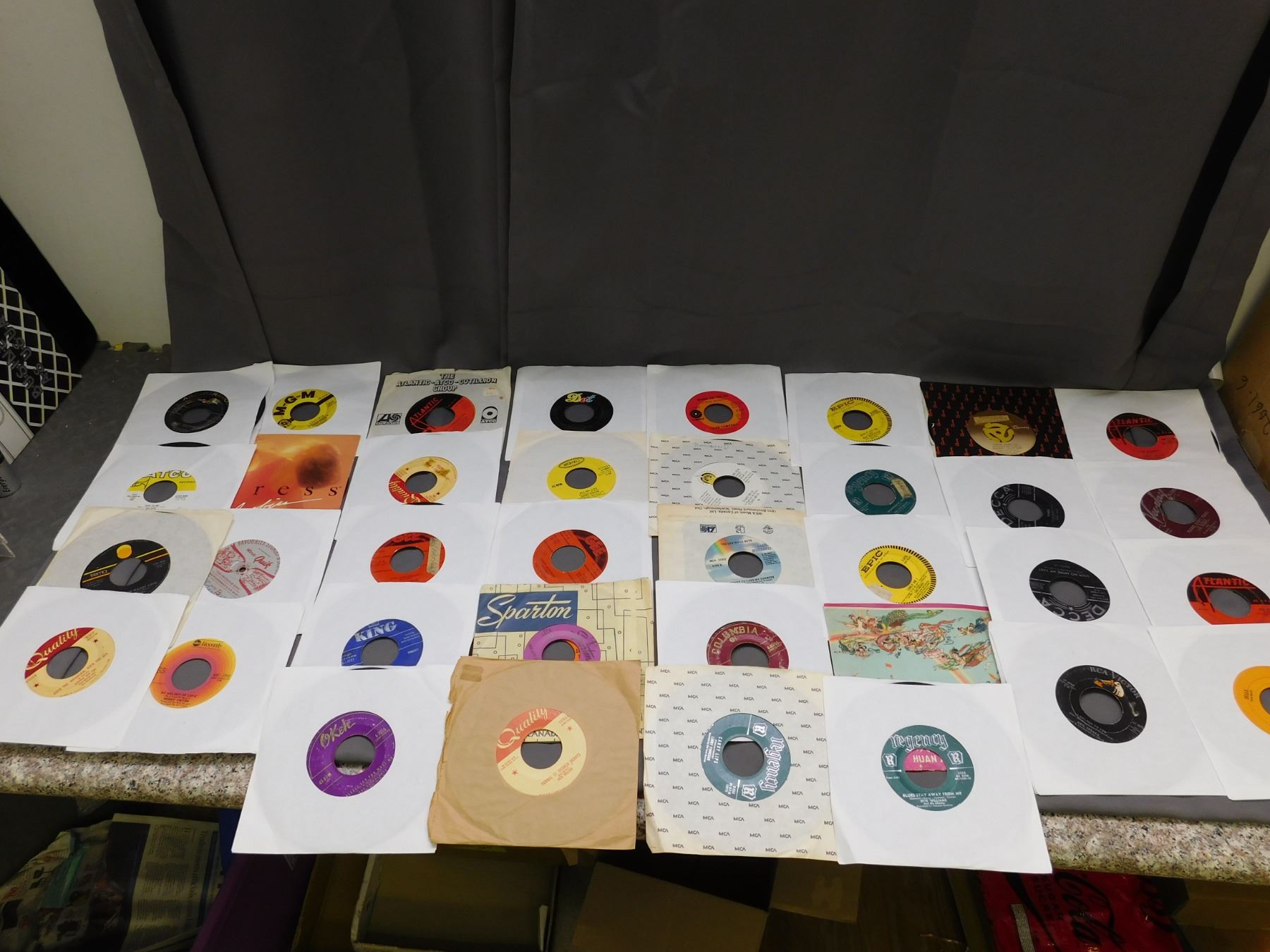 Lot of 36 Assorted Records 45s Jack Scott, Kalin Twins, The Five Satins ...