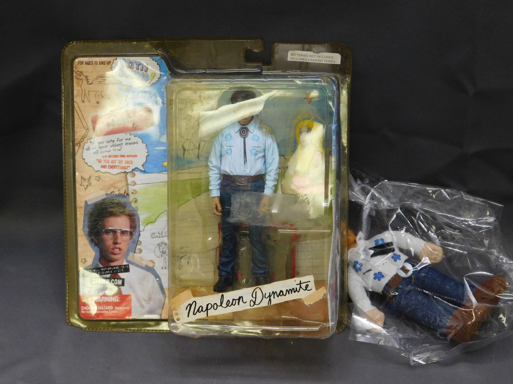 Lot of 2 Napoleon Dynamite Pedro McFarlane Figurine & Plush
