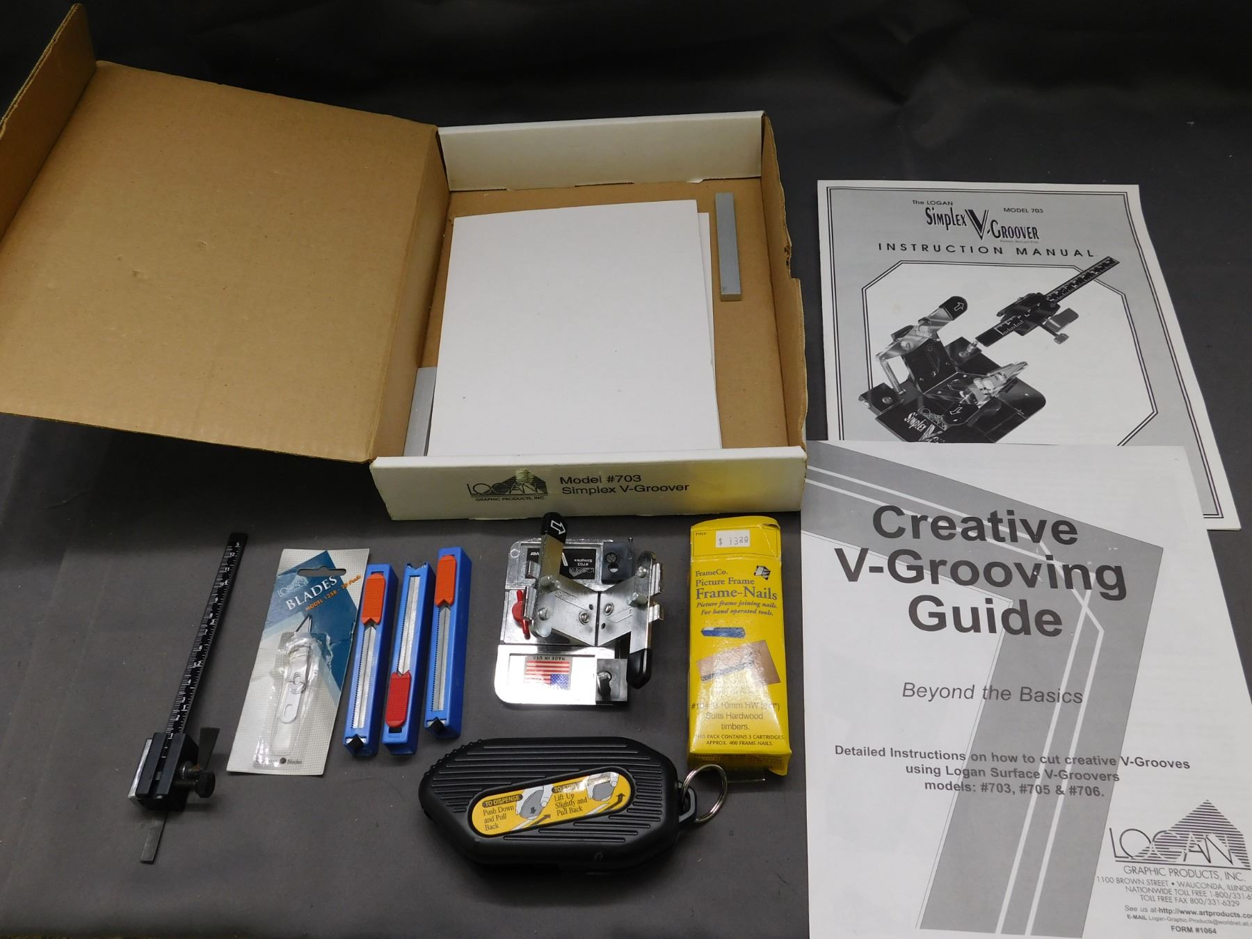 Simplex Groover w Instruction Manual Creative Grooving Guide Model 703