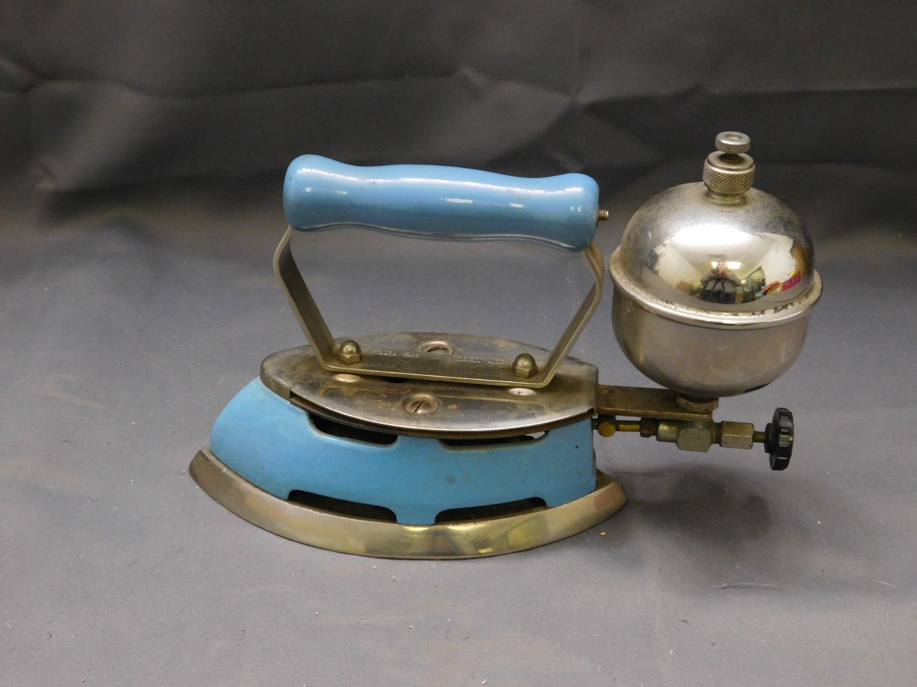Vintage Coleman Gas Powered Iron Blue