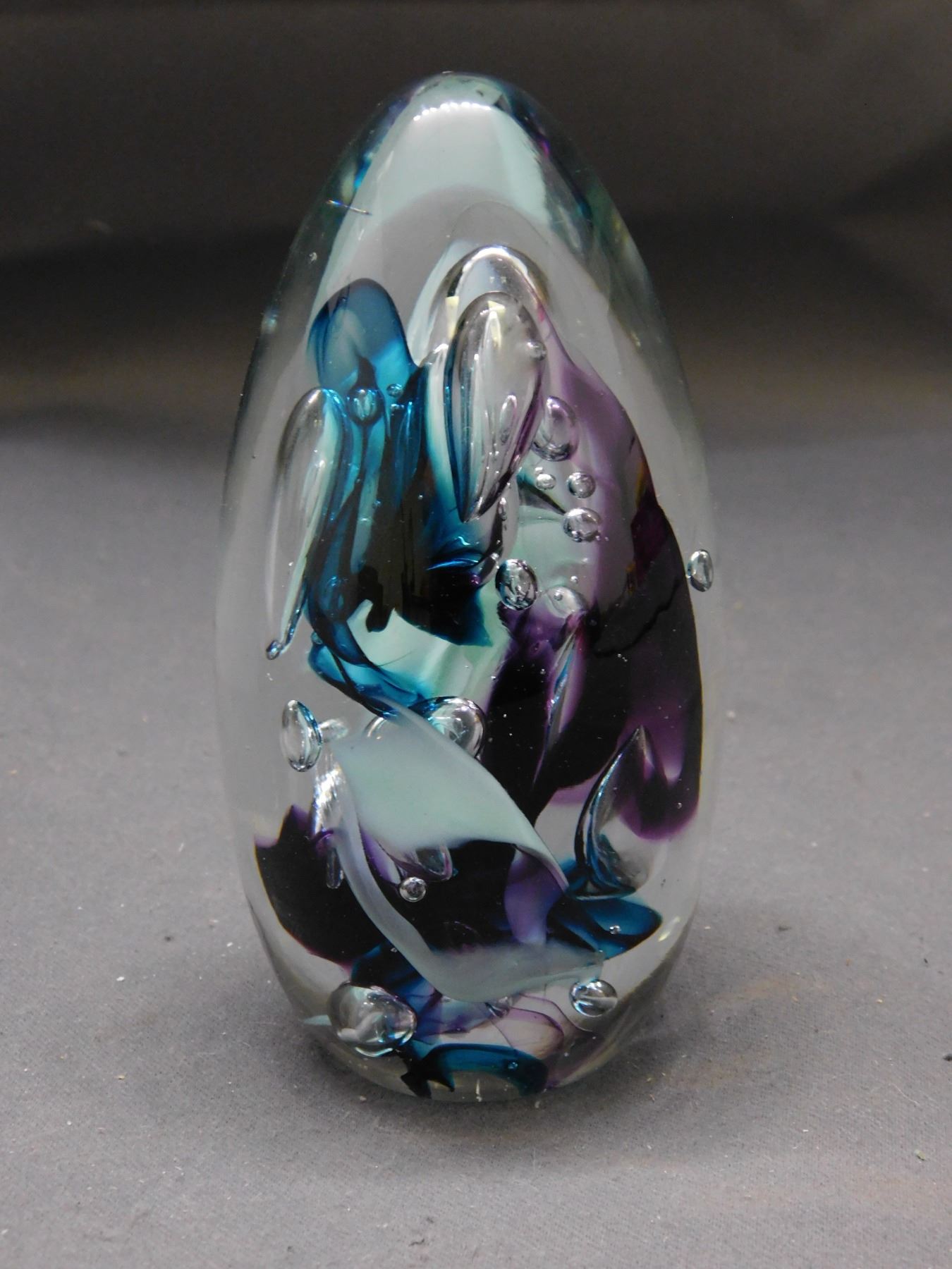 Art Glass Blown Glass Artist Signed Paperweight