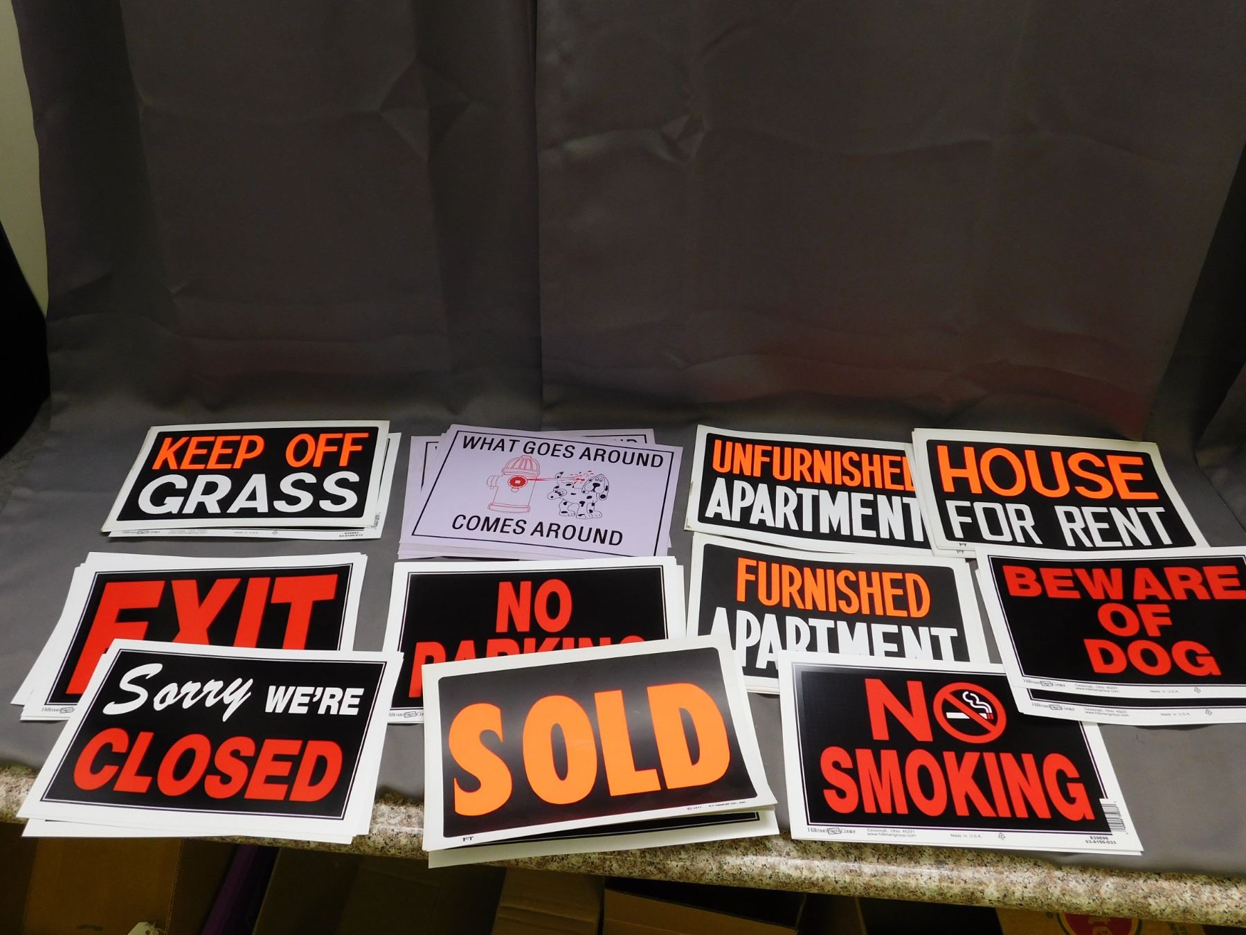 55 NOS Signs 11 Different 5 of Each