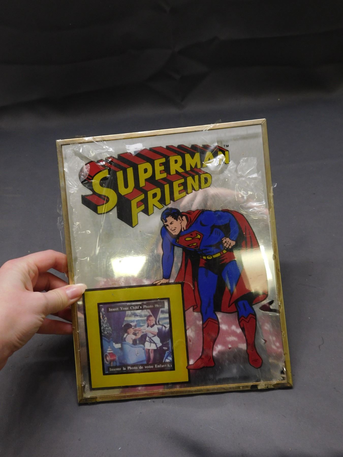 Vintage Superman Mirror Picture Frame Wall Decoration