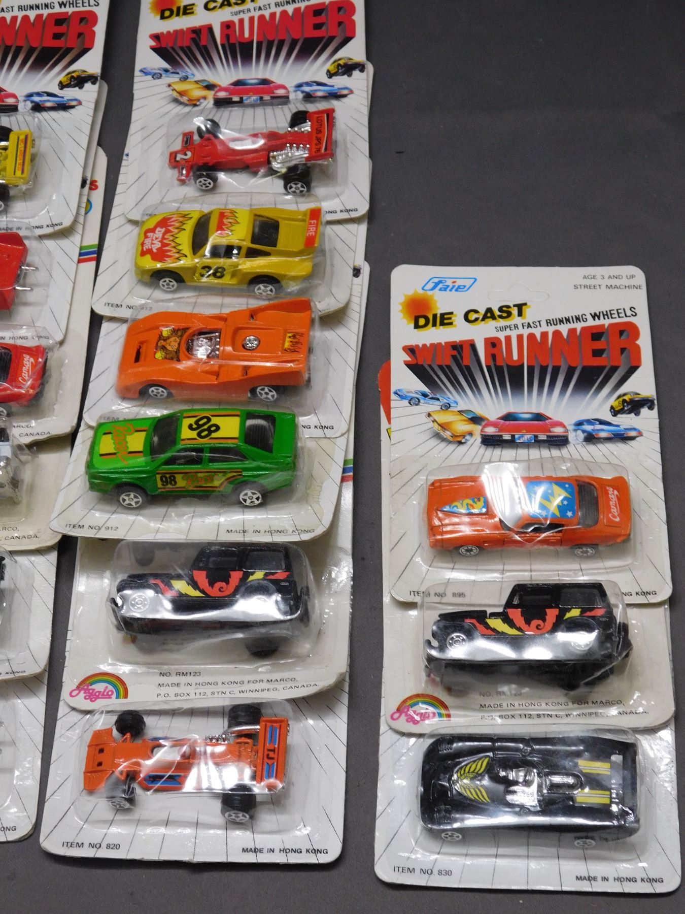 Lot of 27 Die Cast Swift Runner Toy Cars Packaged