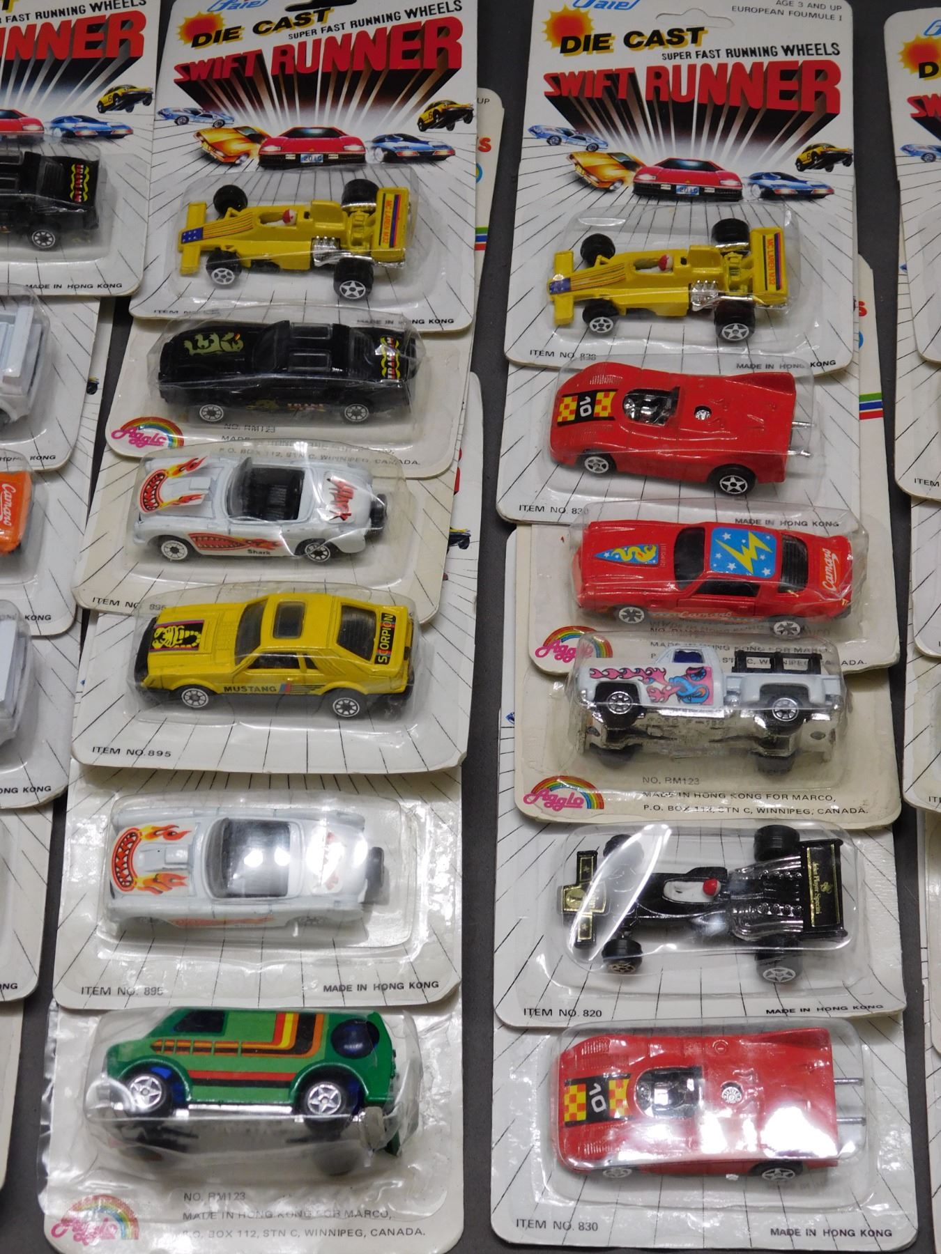 Lot of 27 Die Cast Swift Runner Toy Cars Packaged