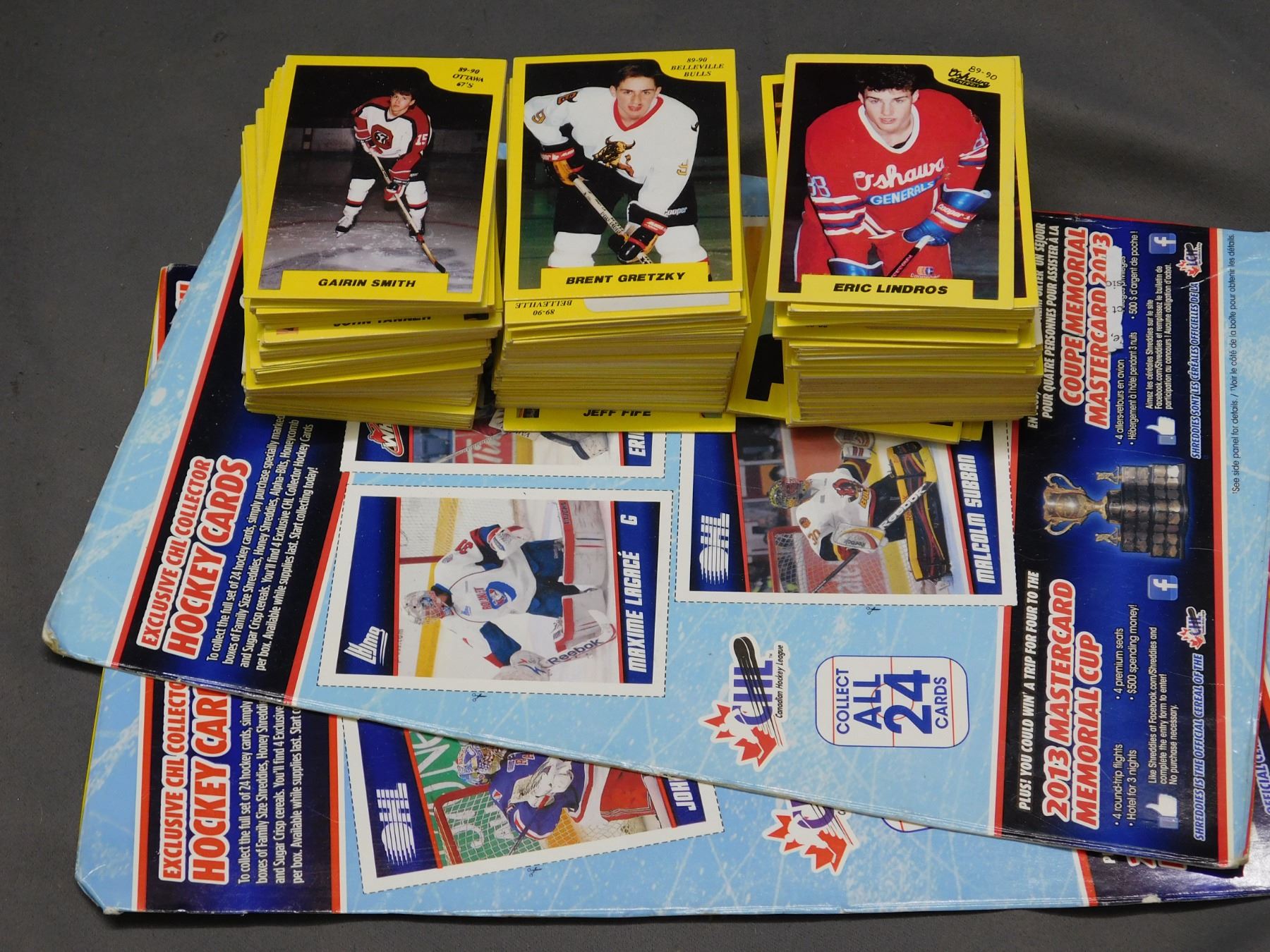 200+ 89-90 Oshawa NHL Sports Cards, and CHL Shreddies Cereal Box Cards