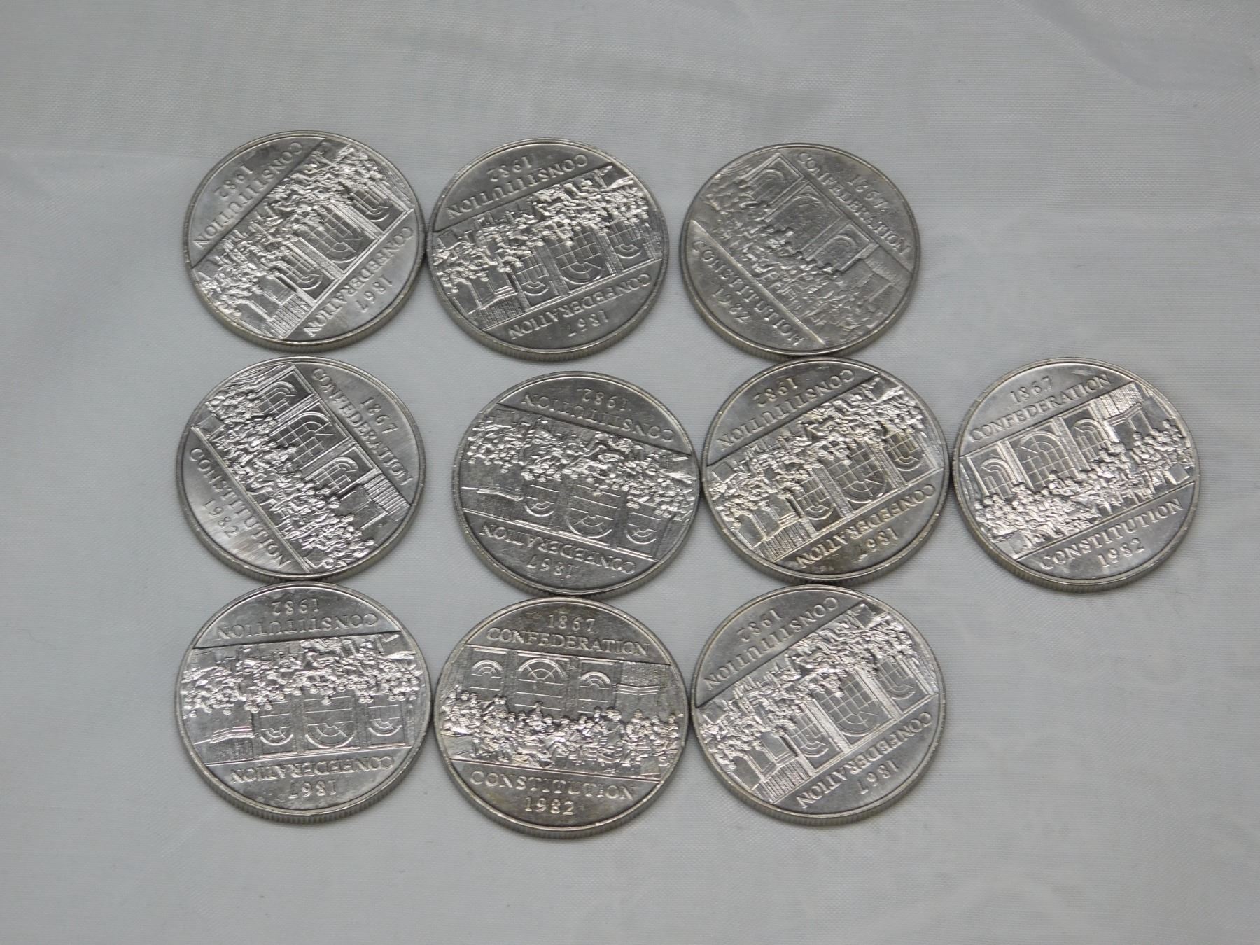 x10 1867-1982 Constitution Confederation Dollars