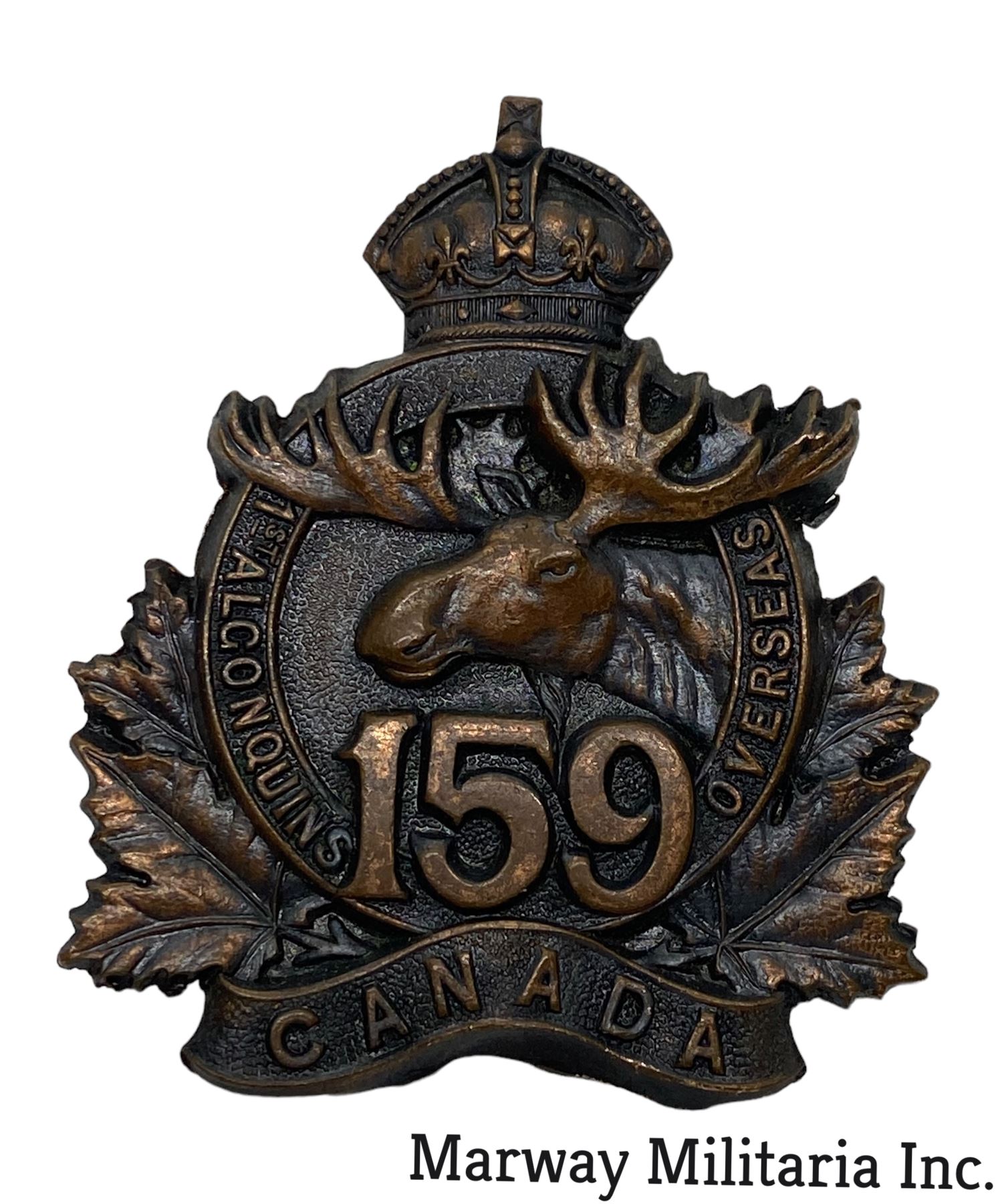 WW1 CEF 159th Battalion Cap Badge