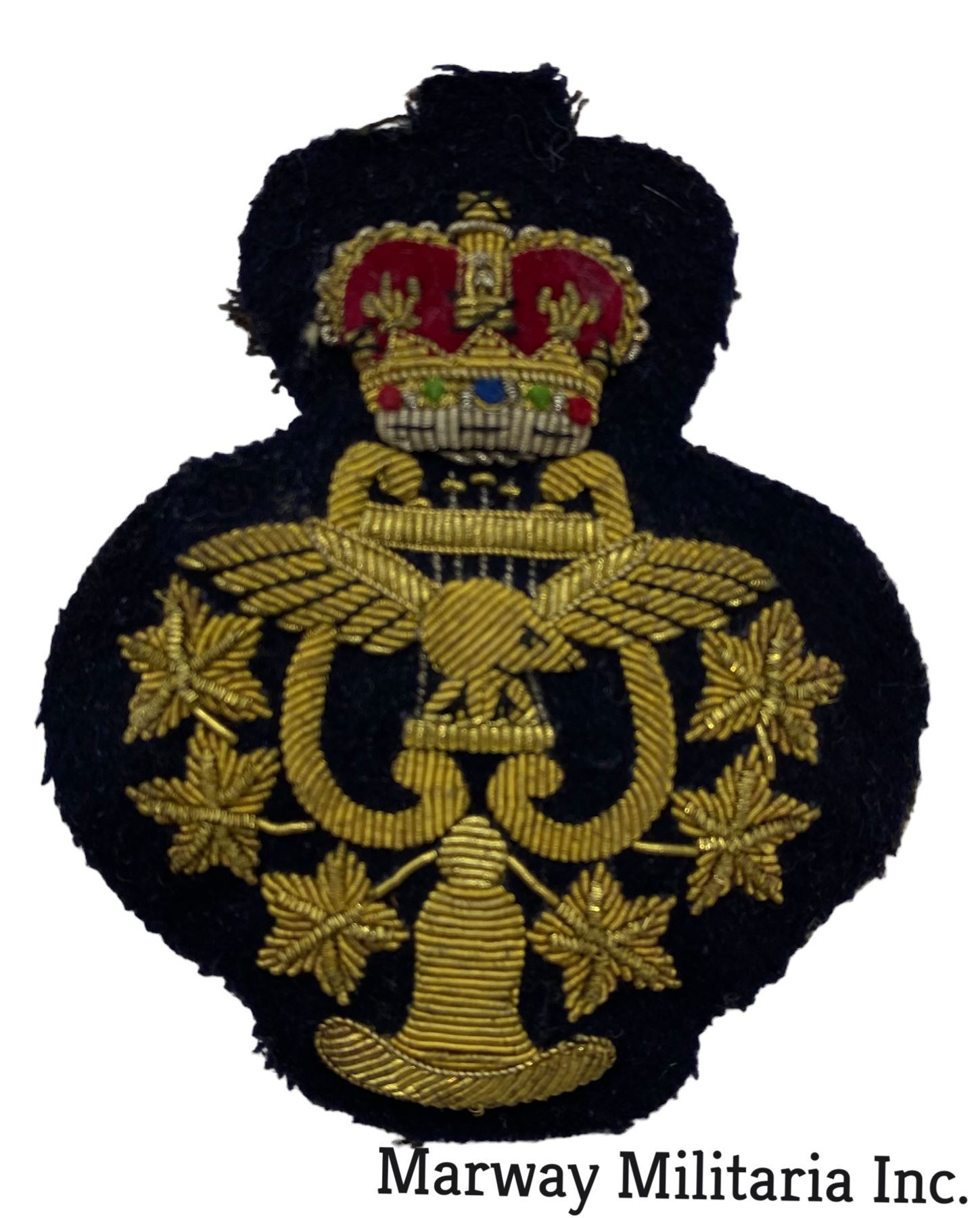 RCAF Bandsman Bullion Cap Badge