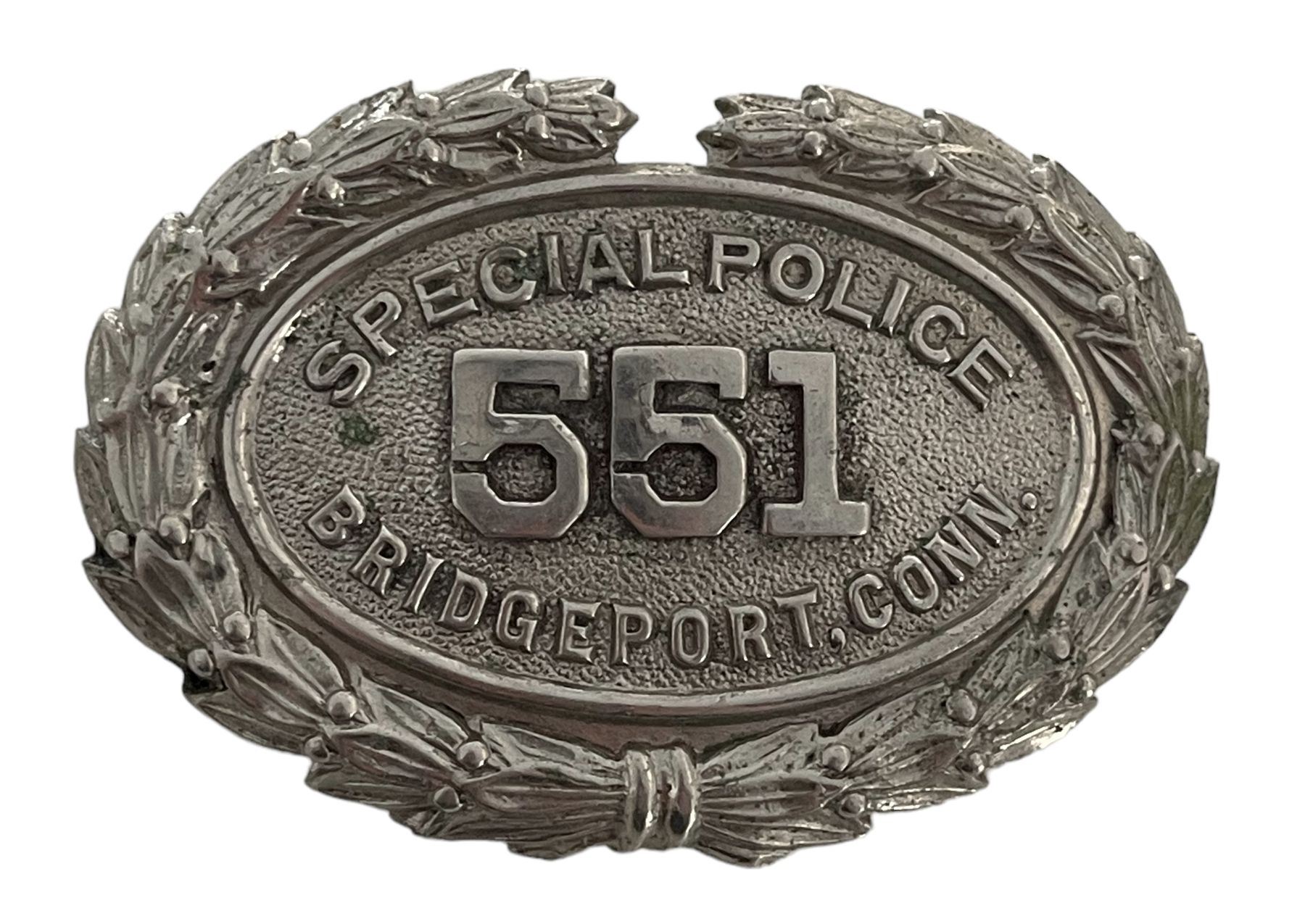 Bridgeport Connecticut Special Police Badge