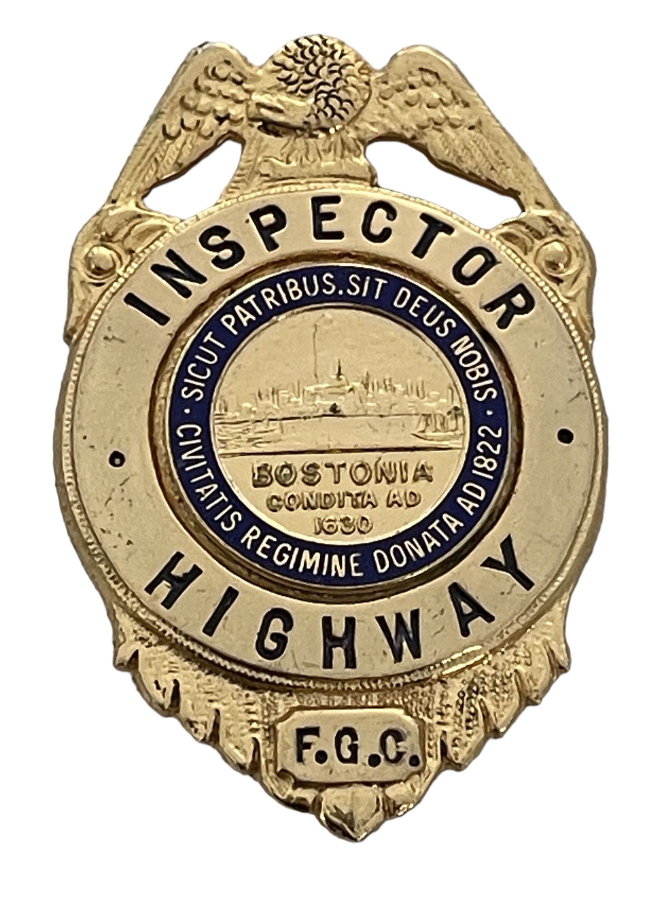 Massachusetts Highway Inspector Police Badge