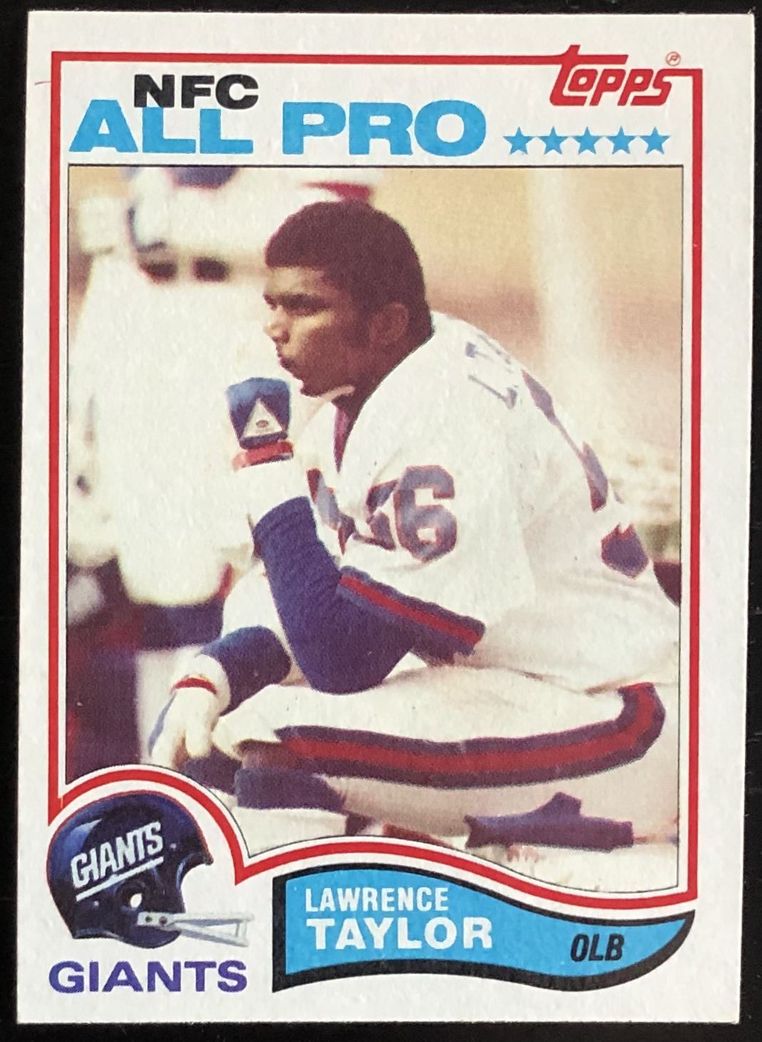 1982 TOPPS LAWRENCE TAYLOR (HOF) ROOKIE CARD
