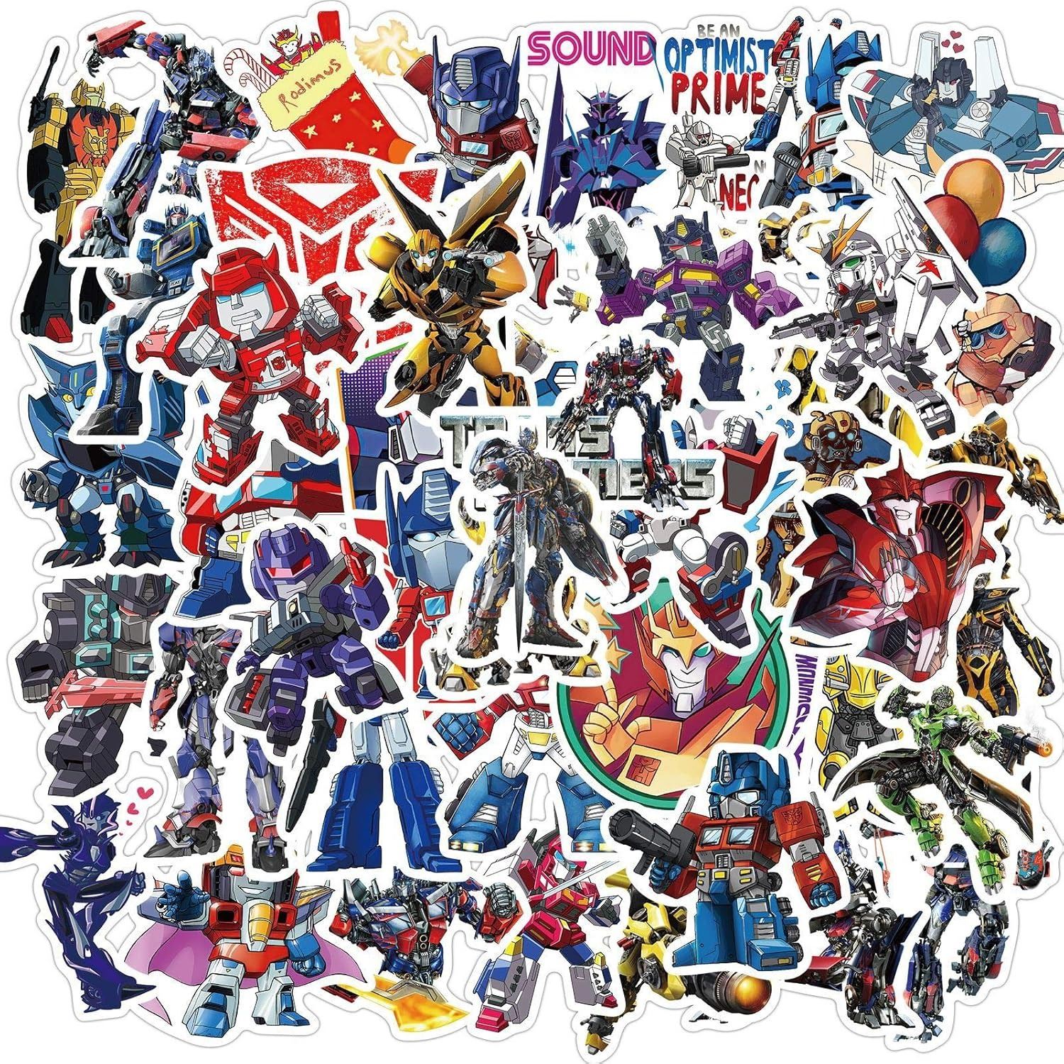 New 50 Vinyl Transformers Stickers, Waterproof