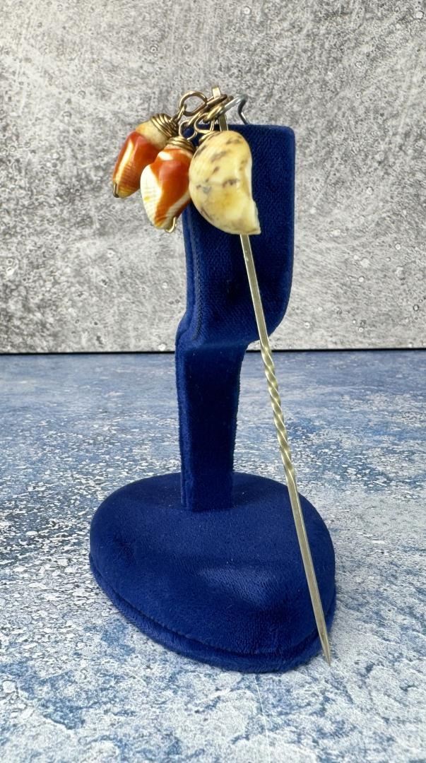 Antique Stick Pin With Sea Shells