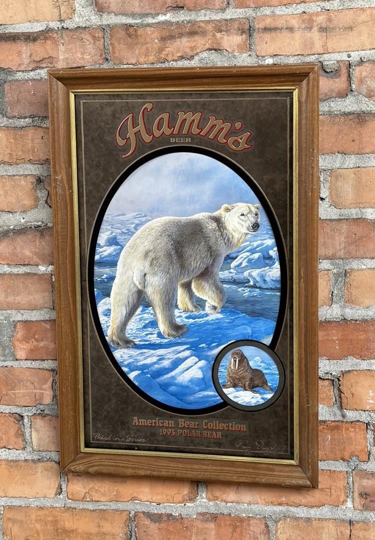 Hamm's Beer Polar Bear Advertising Mirror