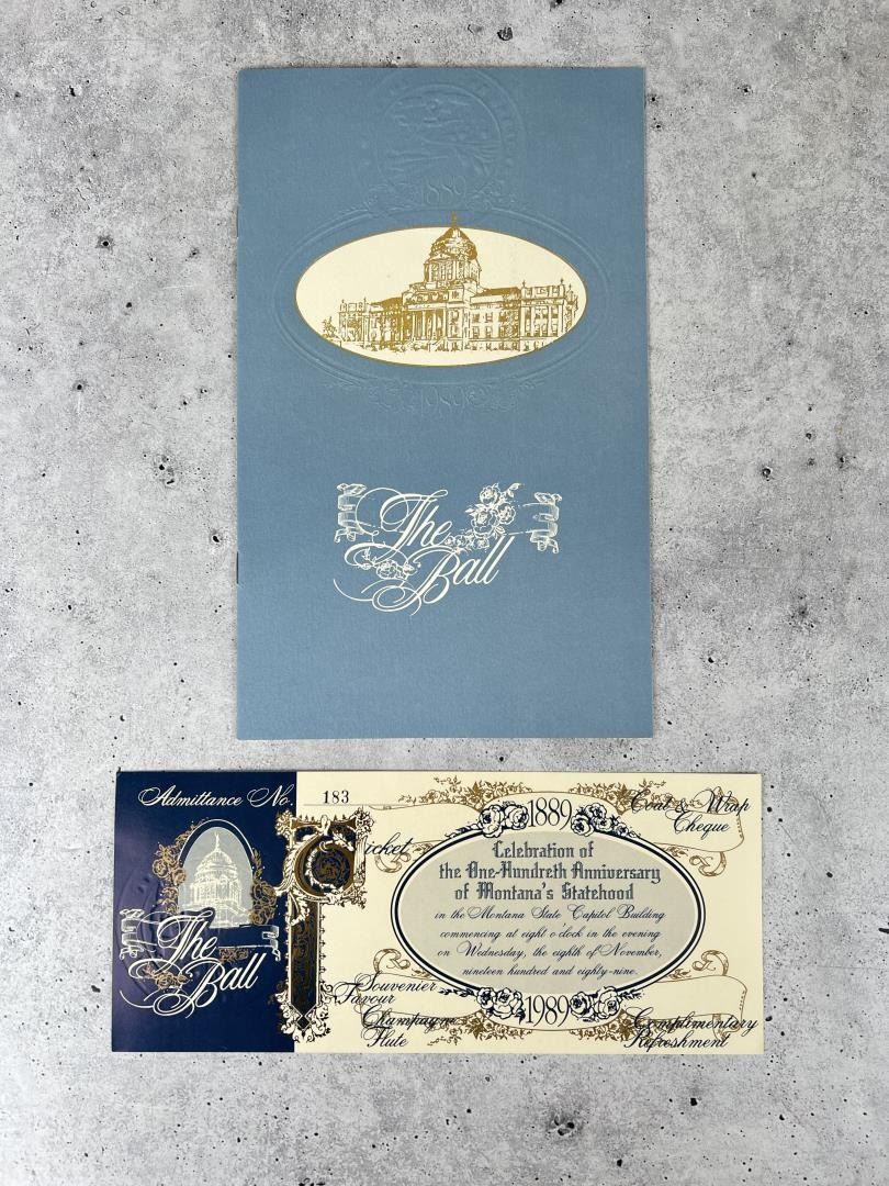 Montana Centennial Ball 1989 Ticket