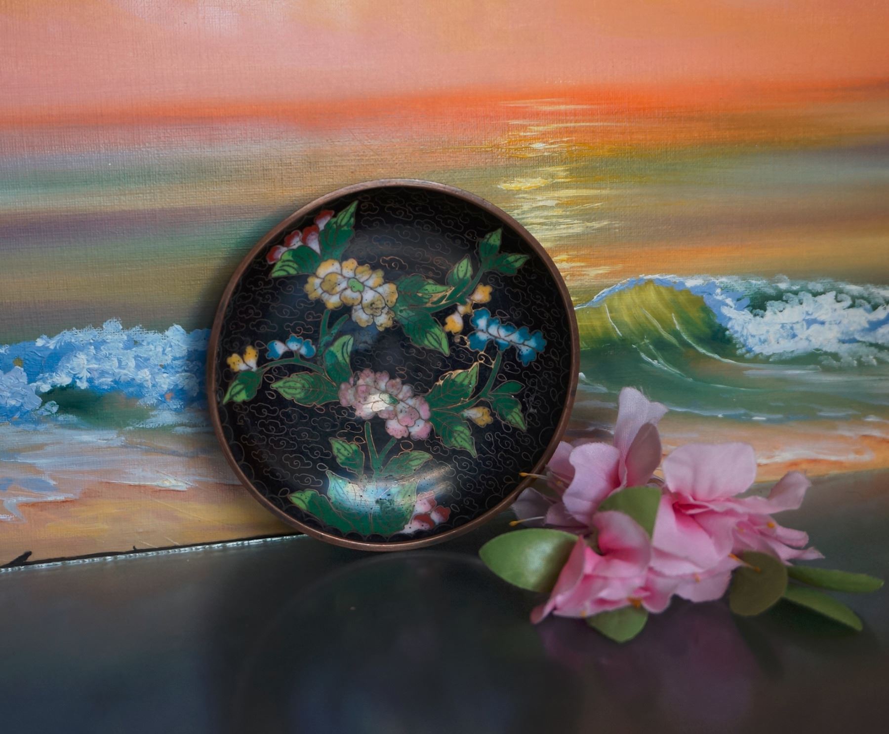 Vintage Cloisonne pin dish