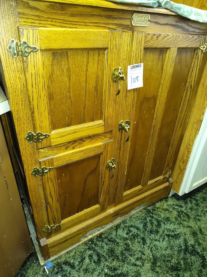 REPRODUCTION OAK ICE BOX
