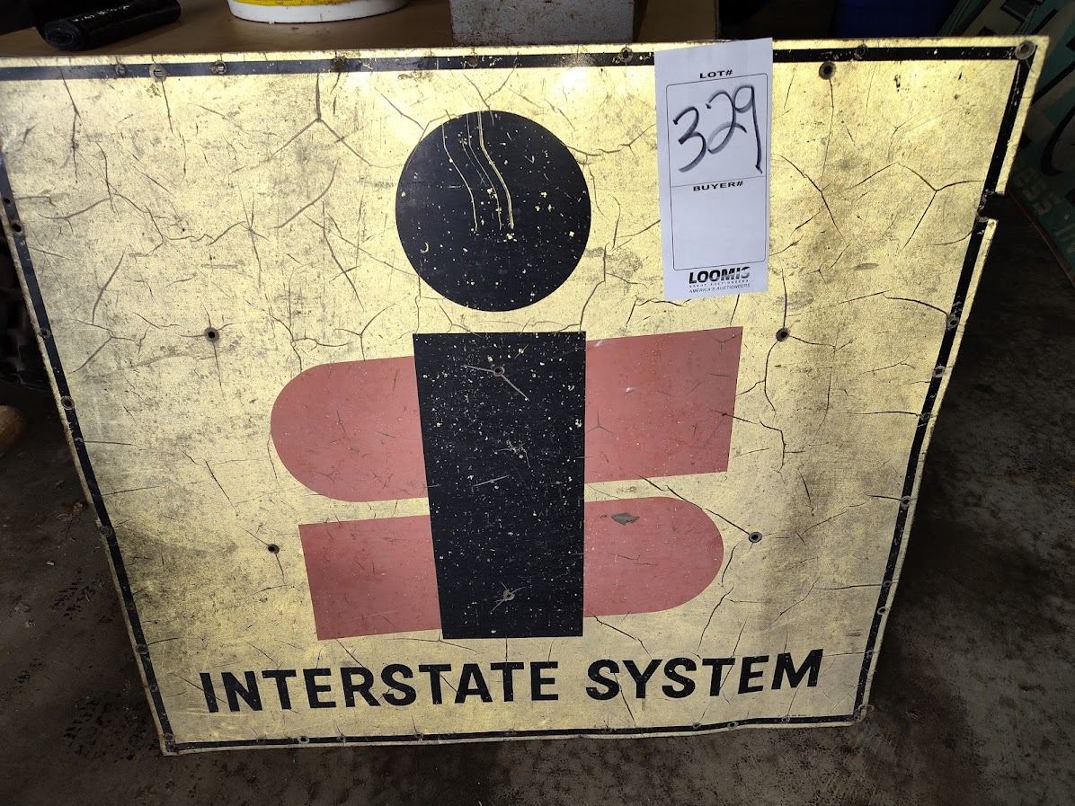 VINTAGE METAL INTERSTATE SYSTEM TRUCKING CO. SIGN