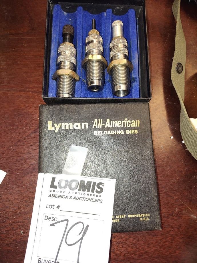 LYMAN RELOADING A-A DIES 3 DIES PISTOL SET