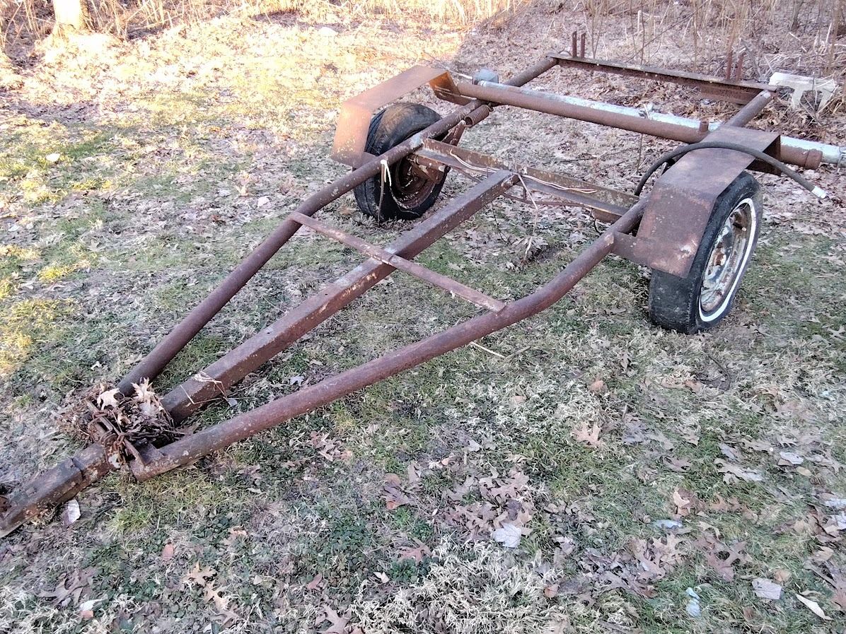 HOMEMADE TILT TRAILER WITH BALL HITCH