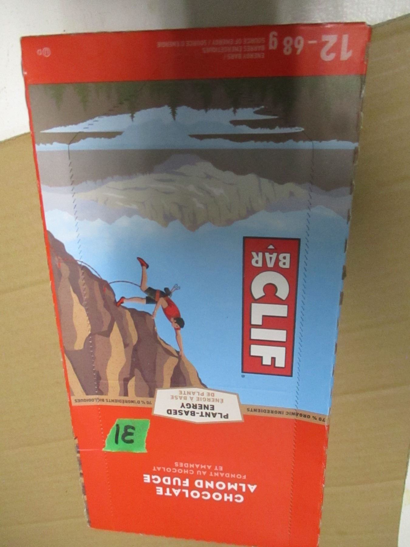 SHELF PULLS (AS IS): CLIFF CHOCOLATE ALMOND FUDGE BARS (12) - BOX