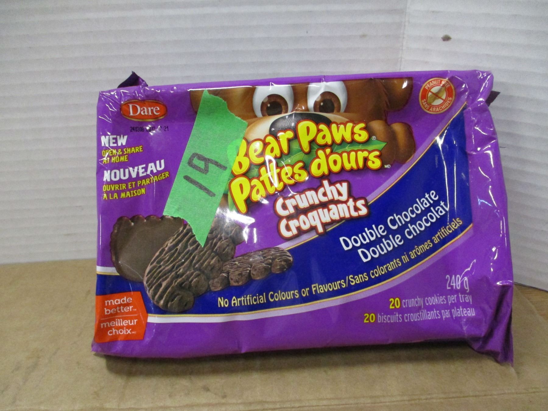 SHELF PULLS (AS IS): DOUBLE CHOCOLATE BEAR PAW COOKIES - BOX