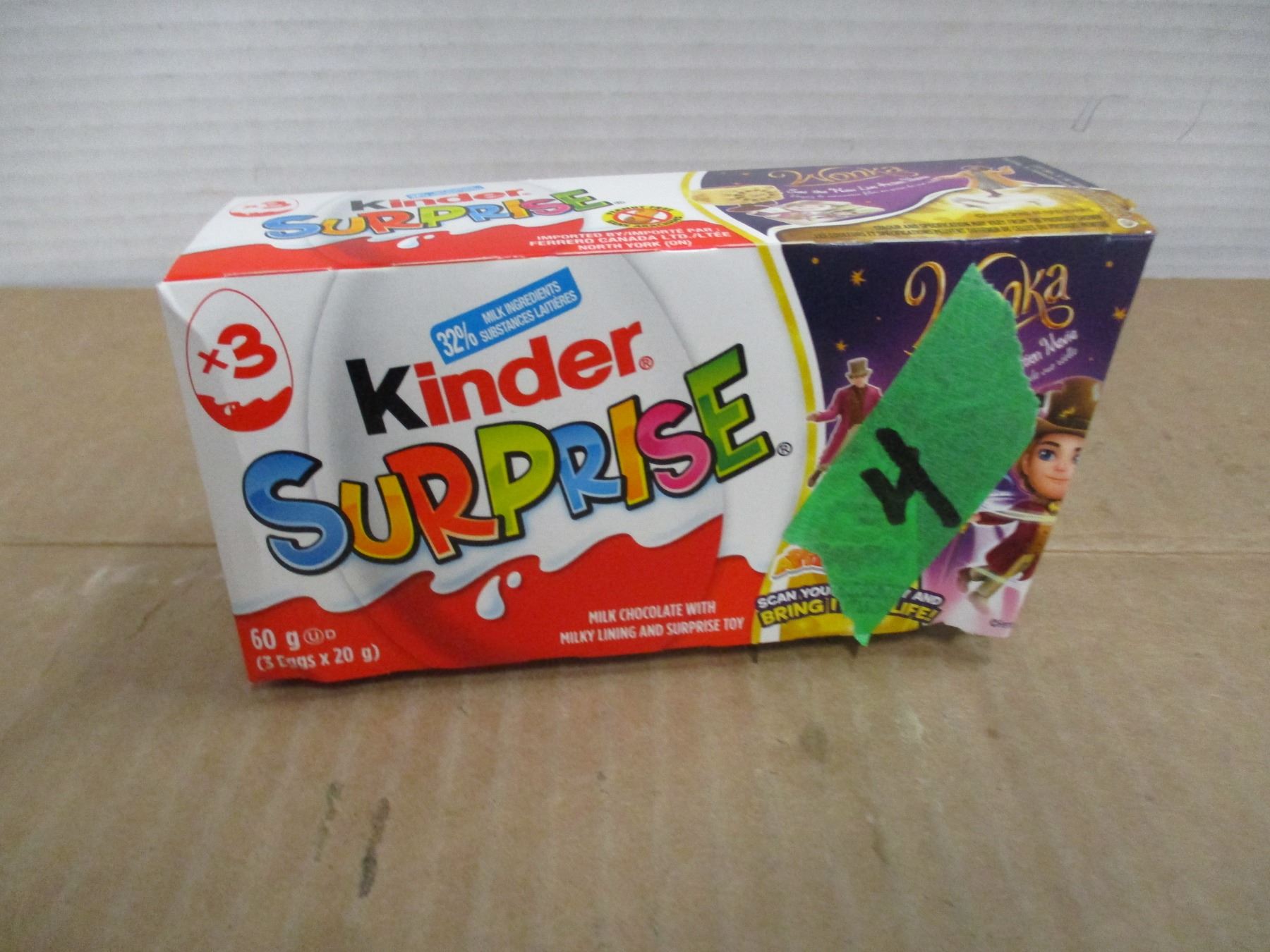 SHELF PULLS (AS IS): KINDER SURPRISE (3 X 60G) - PACKAGE